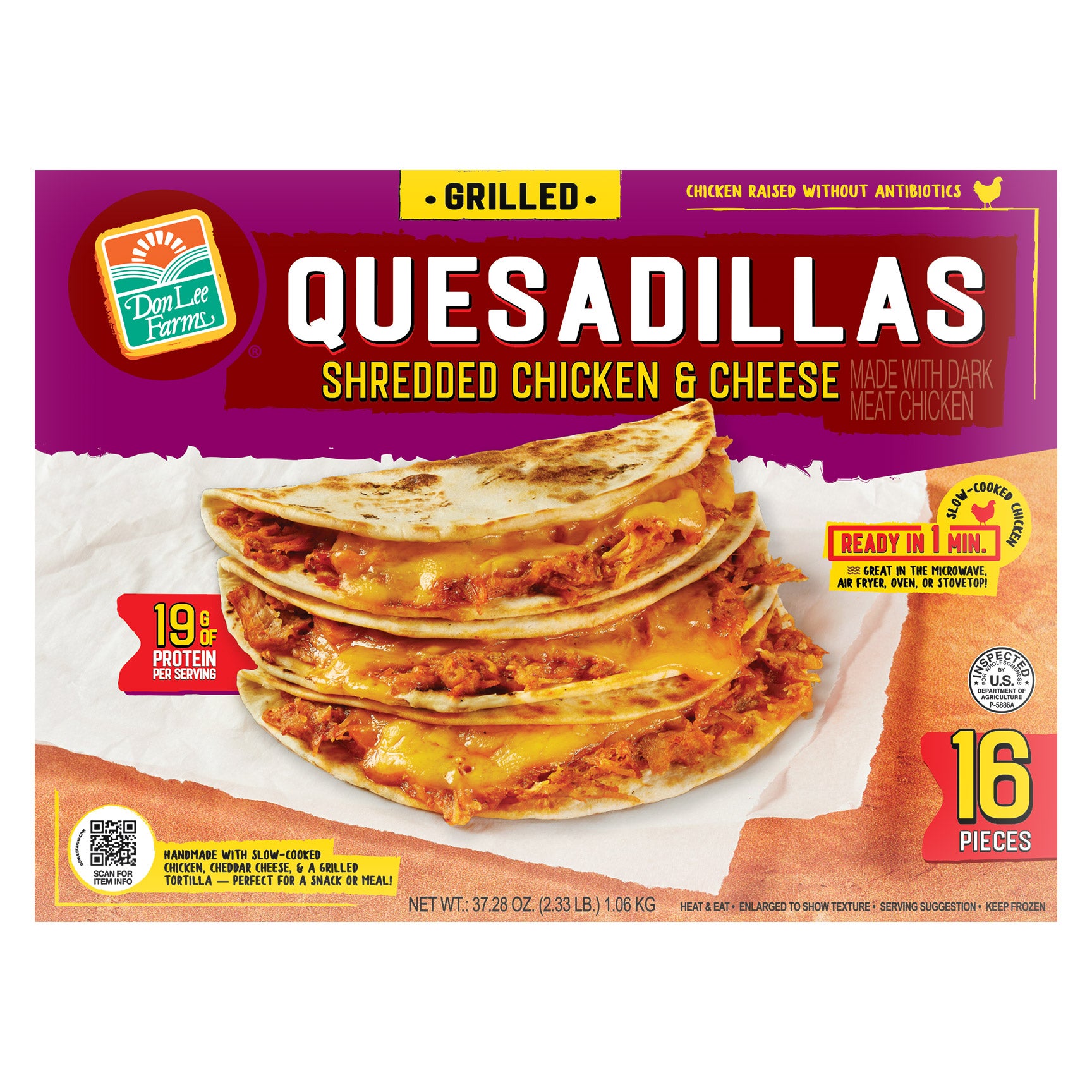 Goodman Food Products Shredded Chicken Quesadilla 16/2.33oz (#1926319 ...