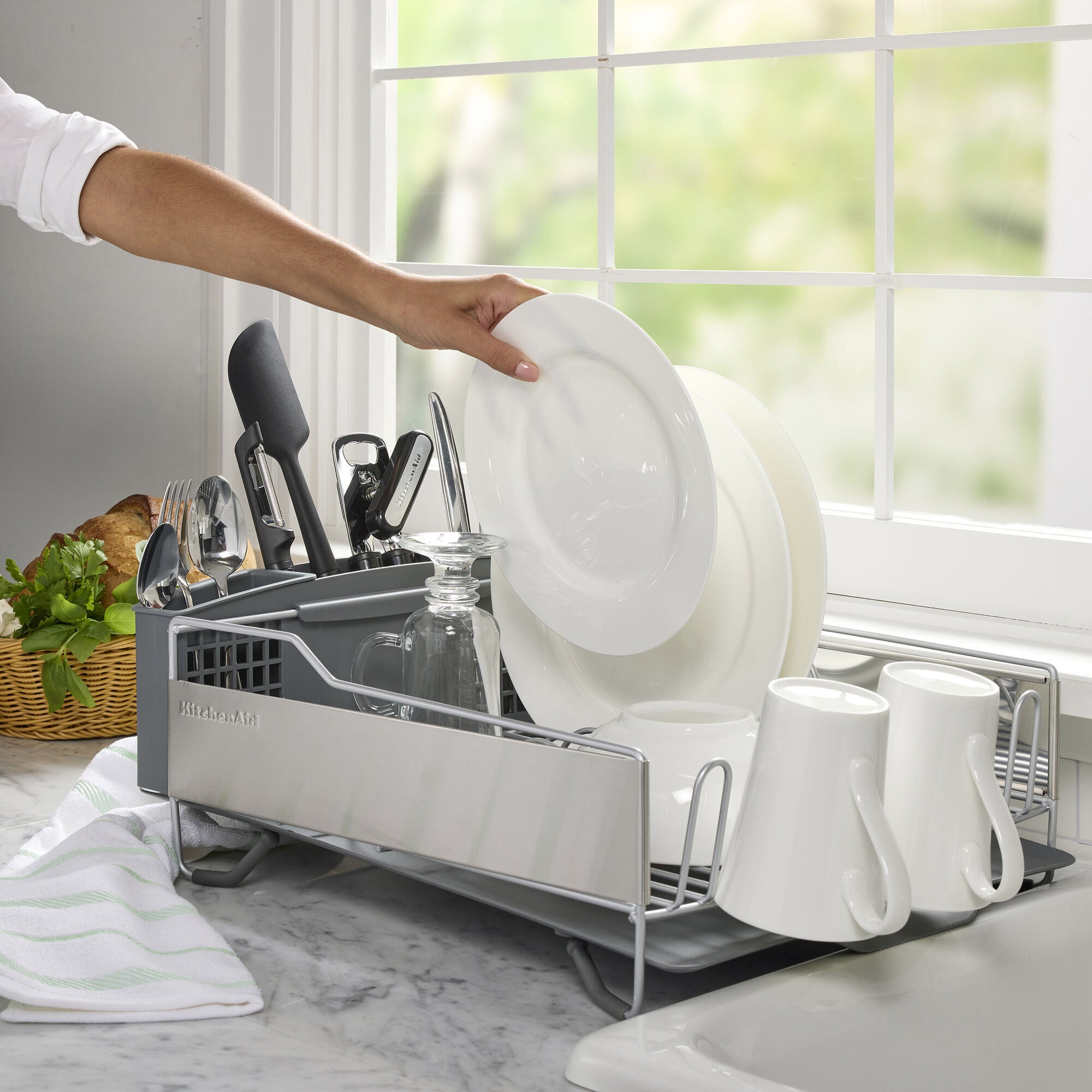 KitchenAid Stainless Steel Full-Size Dish-Drying Rack (#2003691) - $39.99