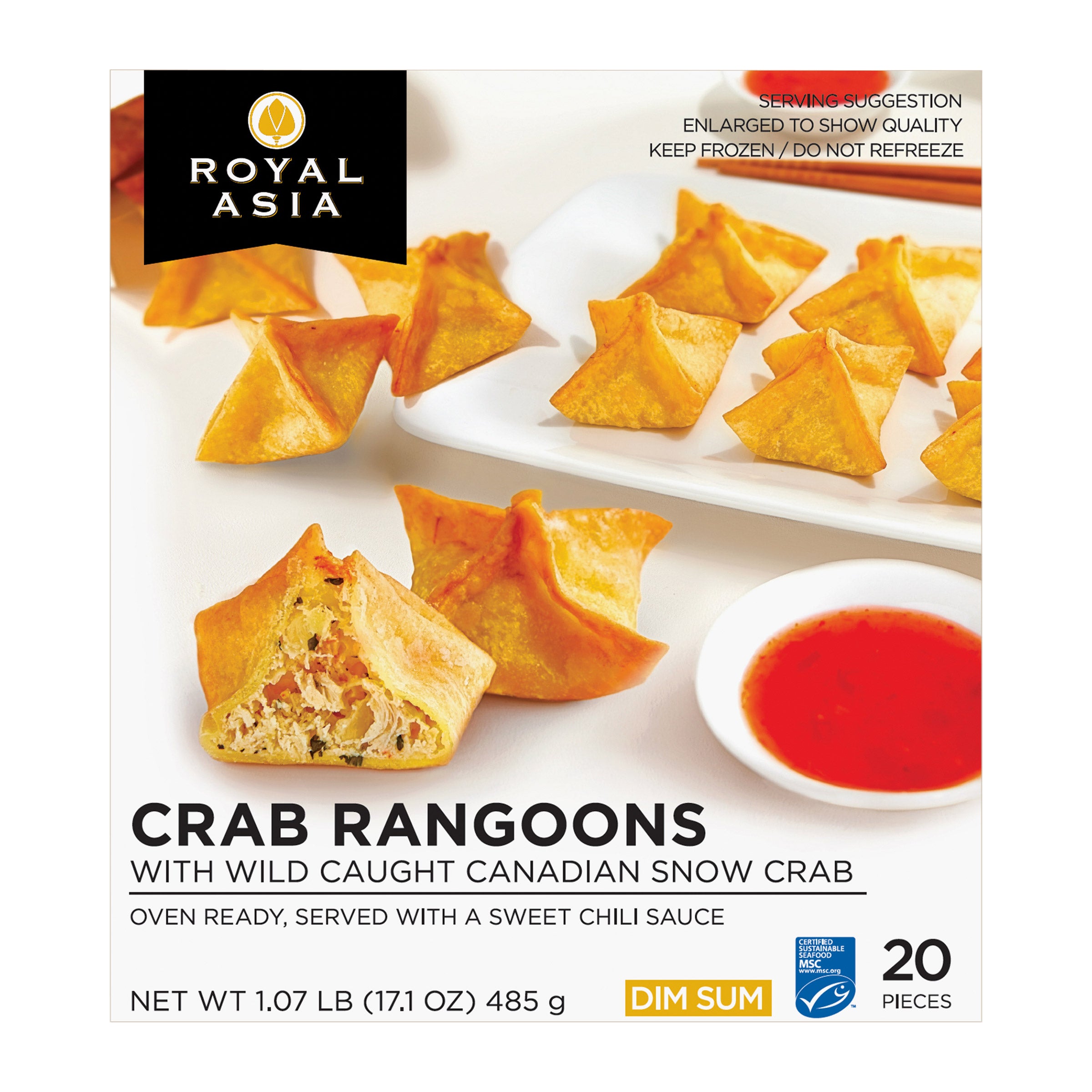 Royal Asia Crab Rangoon 20 CT with Sauce (#1864434) - $7.97