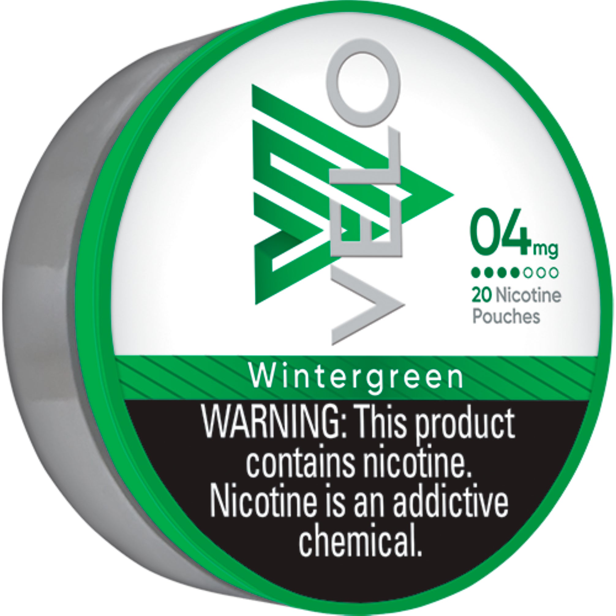 VELO MAX Wintergreen Nicotine Pouch 4mg, 5/20ct Tins, 0.26 oz (#1527560 ...