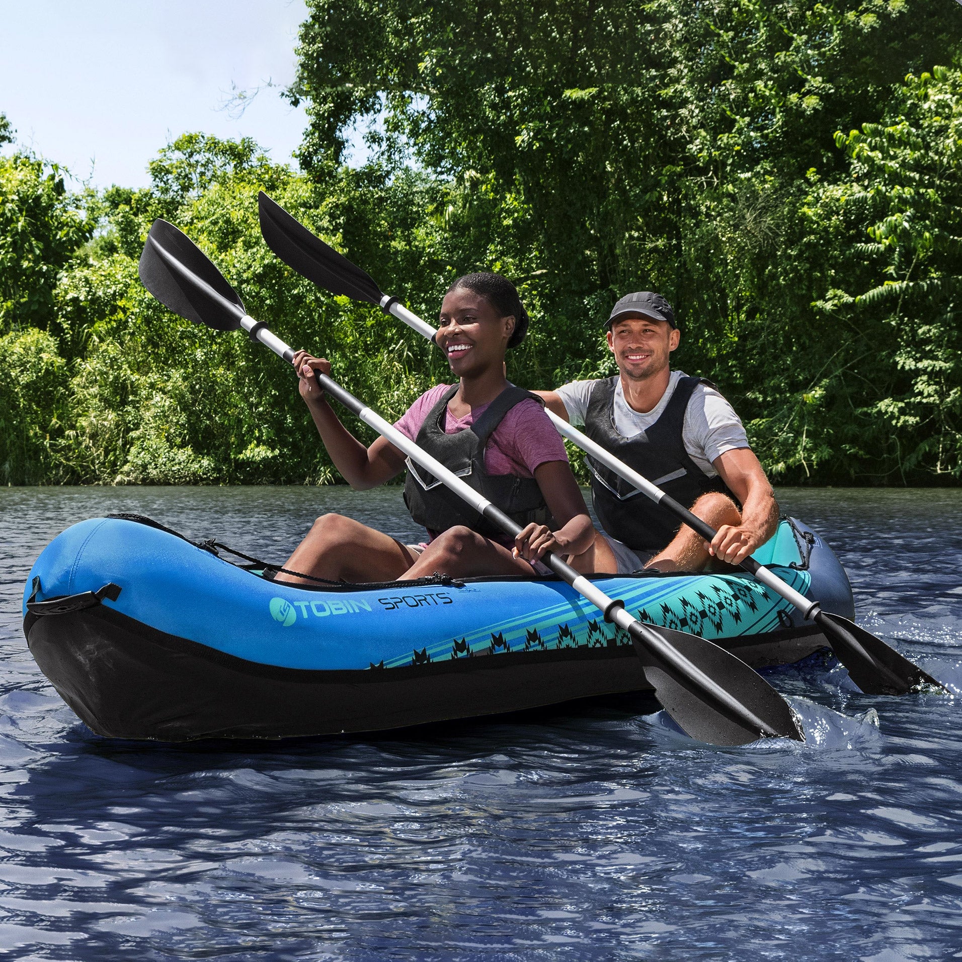 Tobin Sports Wavebreak Inflatable 2-Person Kayak (#2622029) - $149.97
