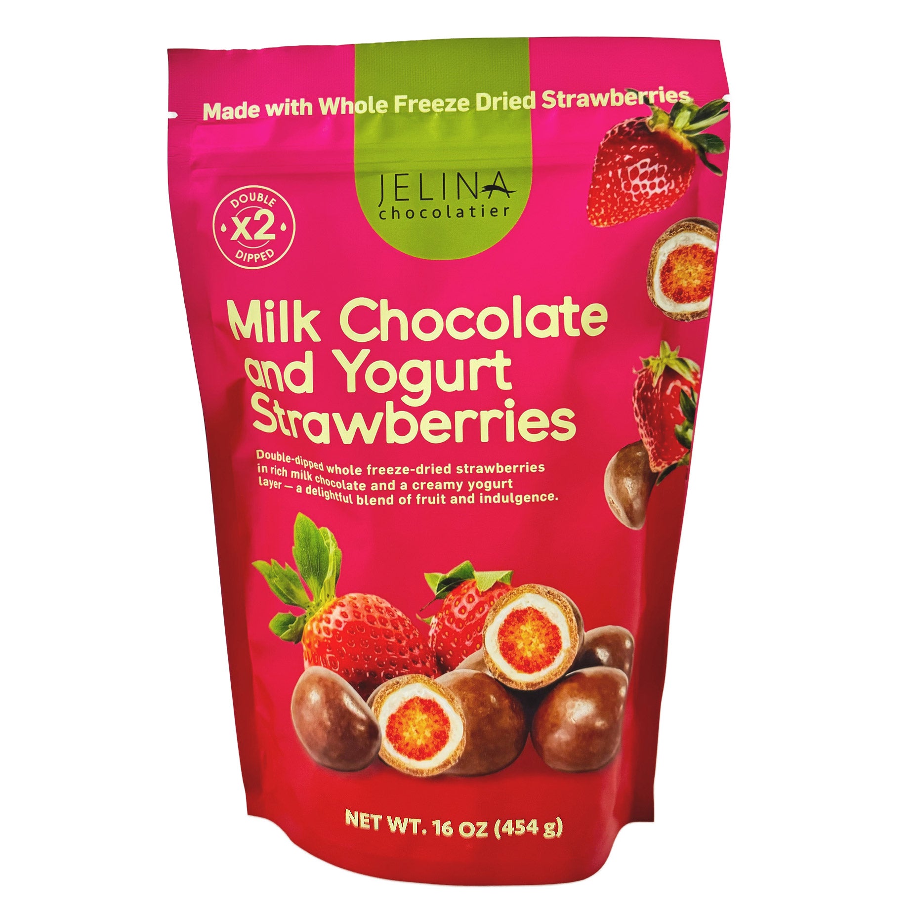 Jelina Chocolatier Milk Chocolate and Yogurt Strawberries, 16 oz - $10. ...