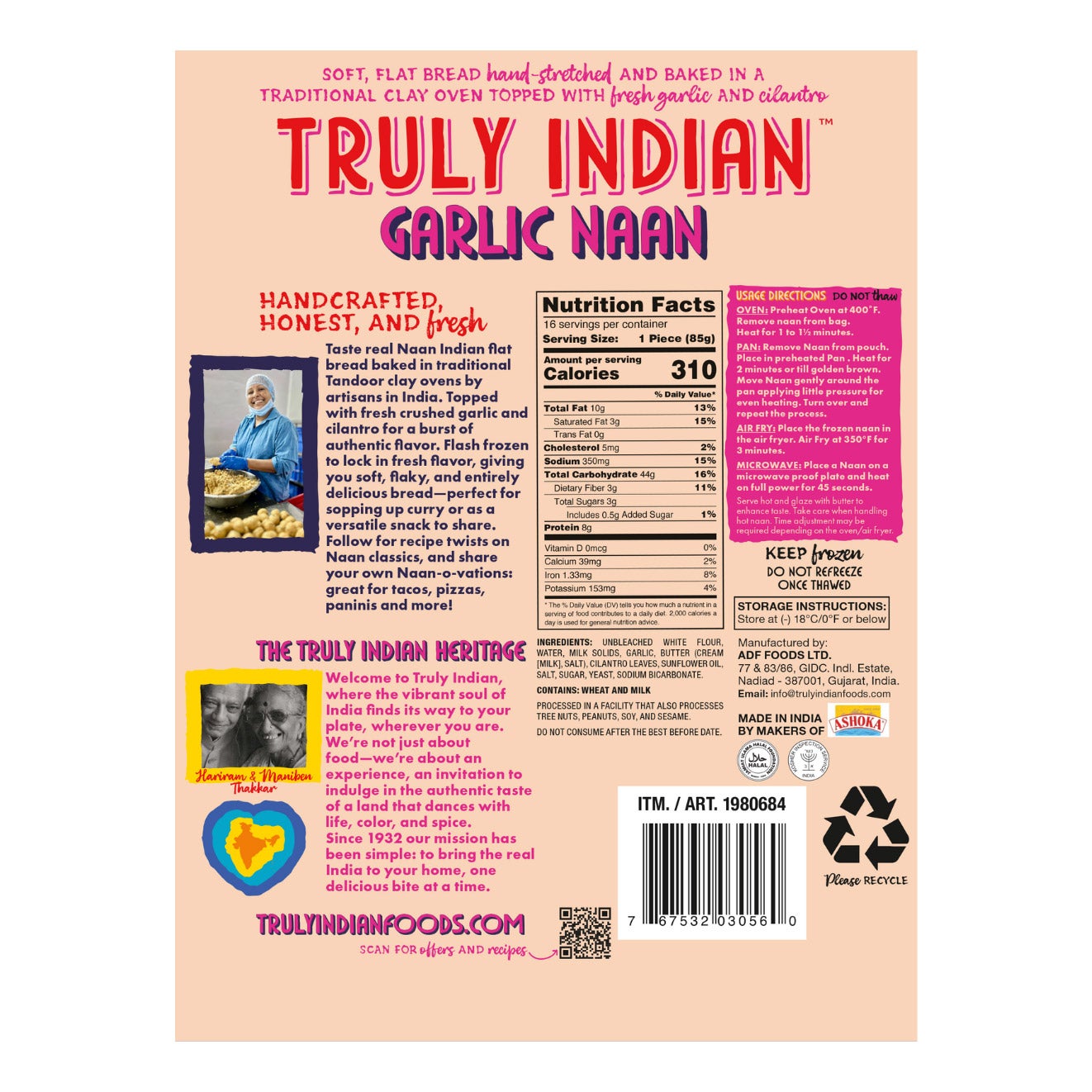 Truly Indian Garlic Naan 16 CT - $7.99 at Costco