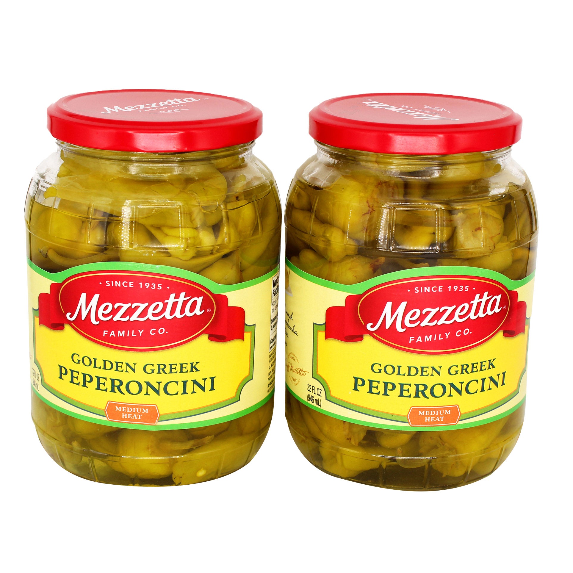 Mezzetta Golden Greek Peperoncini, Medium Heat, 32 oz, 2 Count ...