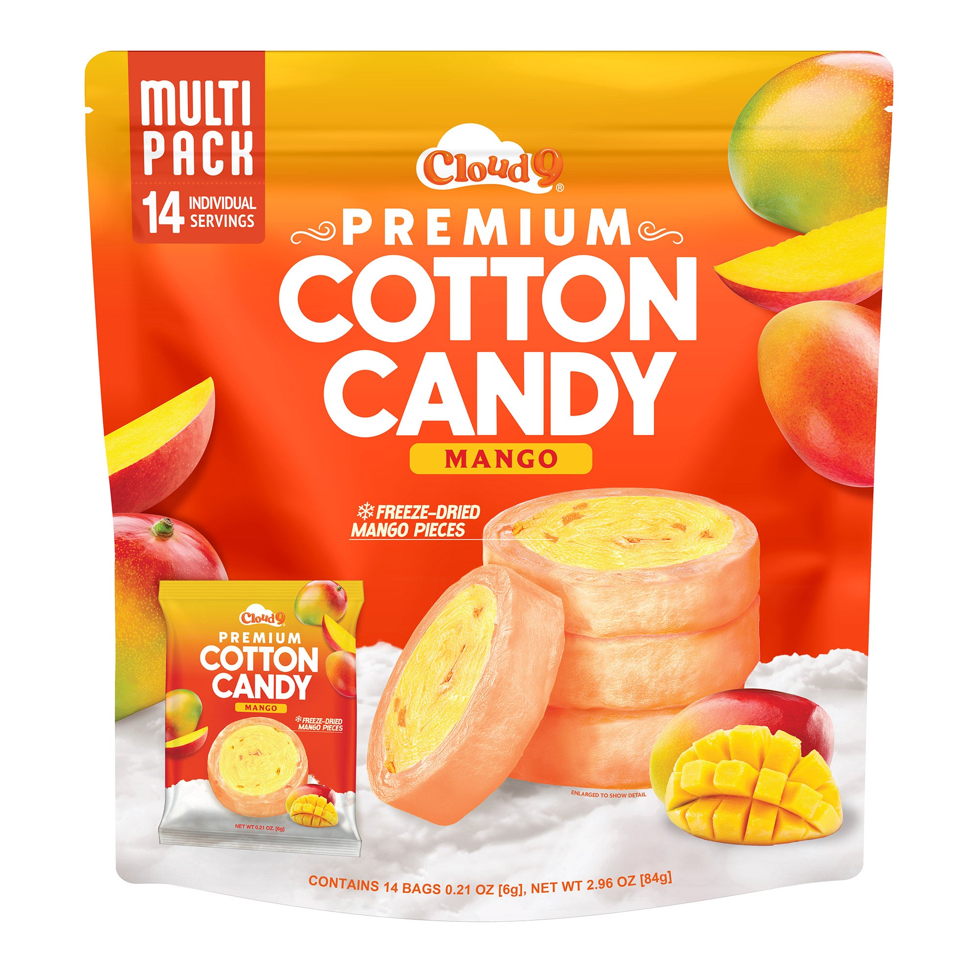 Cloud 9 Premium Mango Cotton Candy, 14-Count (#1974438) - $11.69