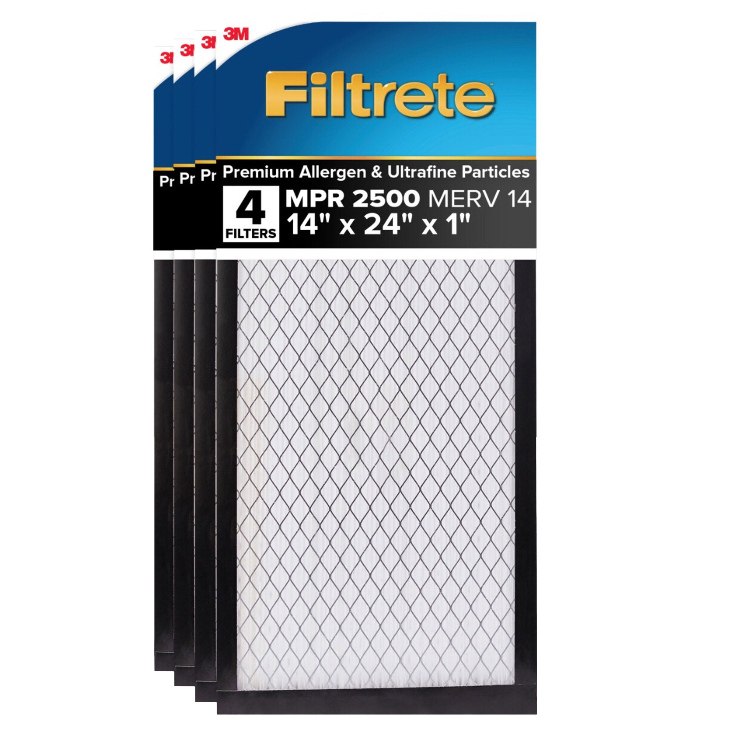 3M Filtrete 2500 Series 14x24x1 4-Pack Furnace Filter - $34.99 at Costco