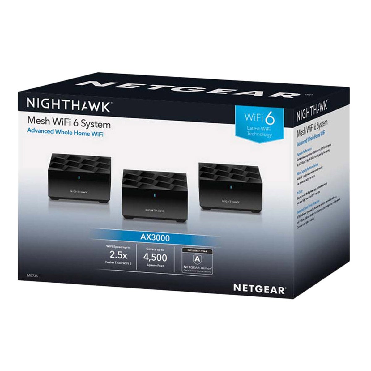 NETGEAR Nighthawk AX3000 WiFi 6 Mesh System, 3-Pack - $49.97 at Costco