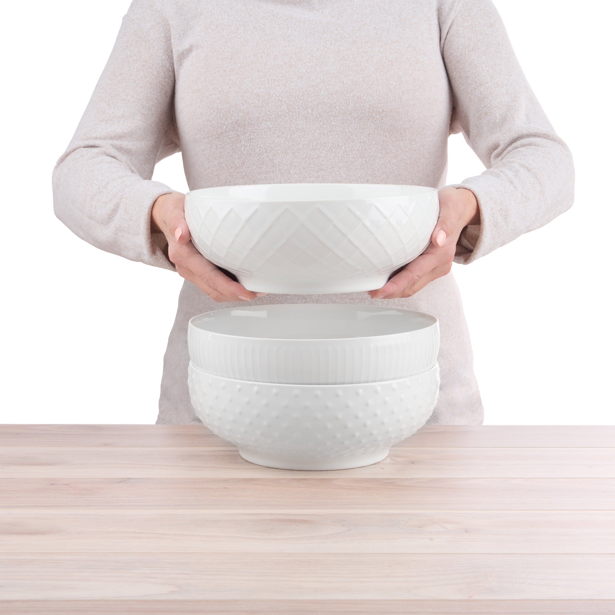 Trudeau 3-Piece Porcelain Serving Bowls - $13.99 at Costco