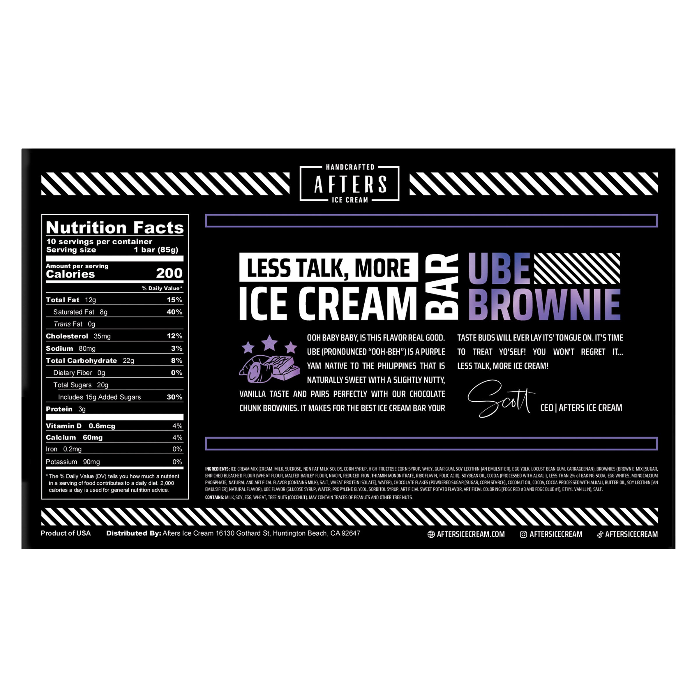 Afters Ice Cream Ube Brownie Bars, 10 Count, 30 Ounces - $14.99 at Costco