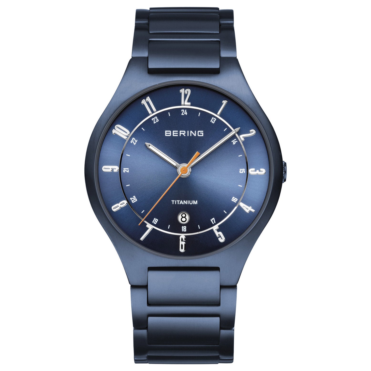 BERING Titanium Men's Quartz Watch - Matte Blue (11739-797) (#1721150 ...