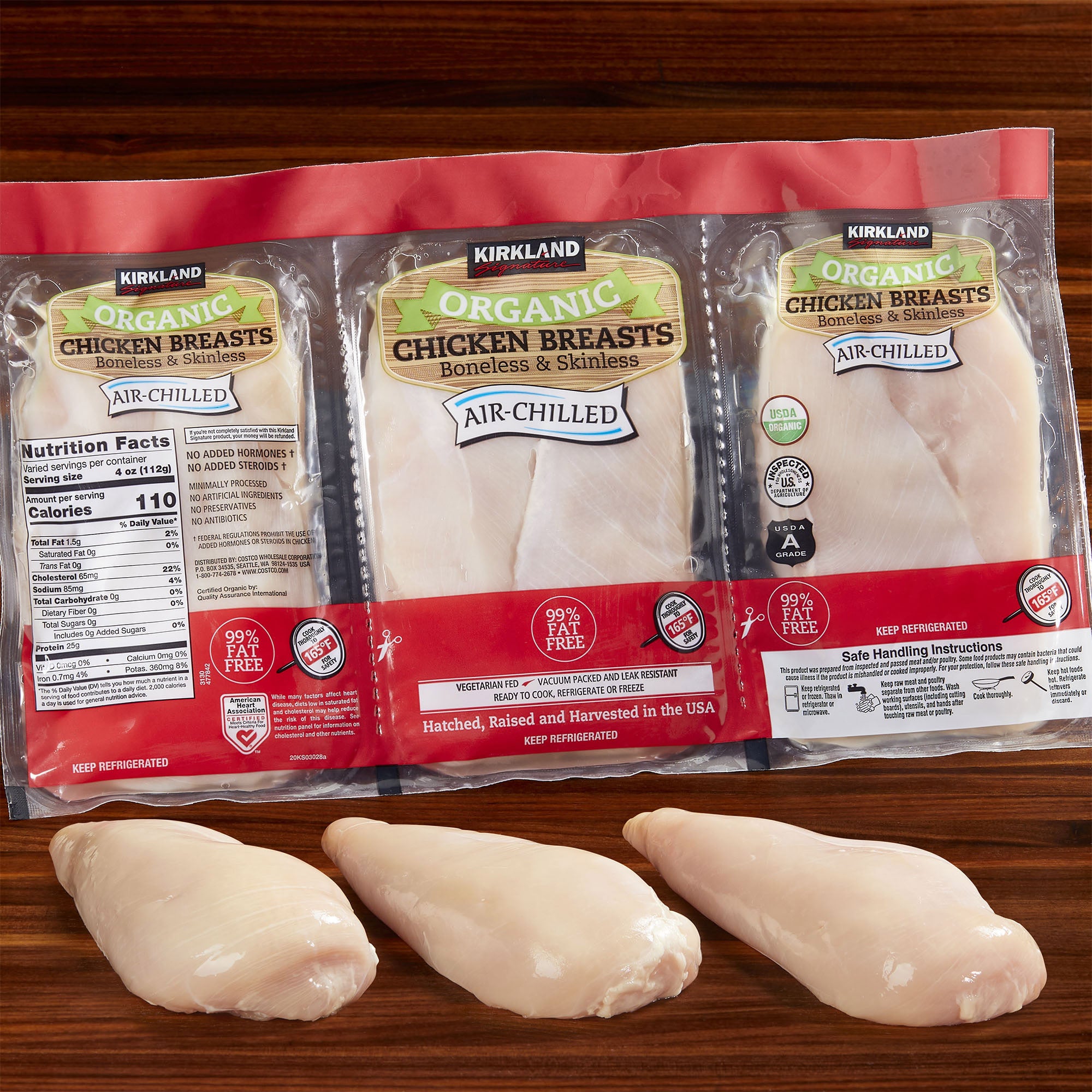 Fresh Organic Boneless Skinless Chicken Breast Per Lb (#15390) - $5.99