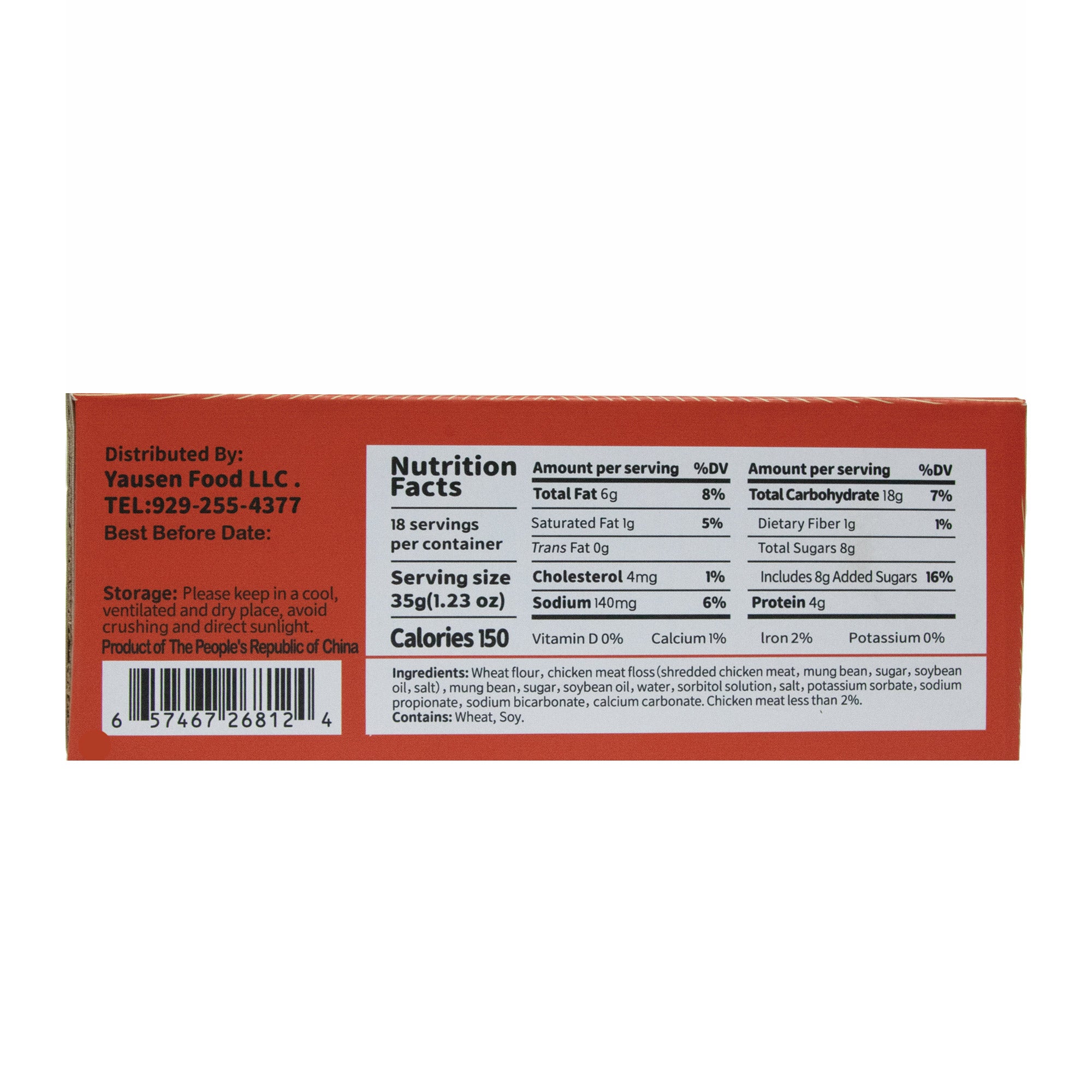Yausen Chicken Floss Cake 18 Count Box - $2.97 at Costco