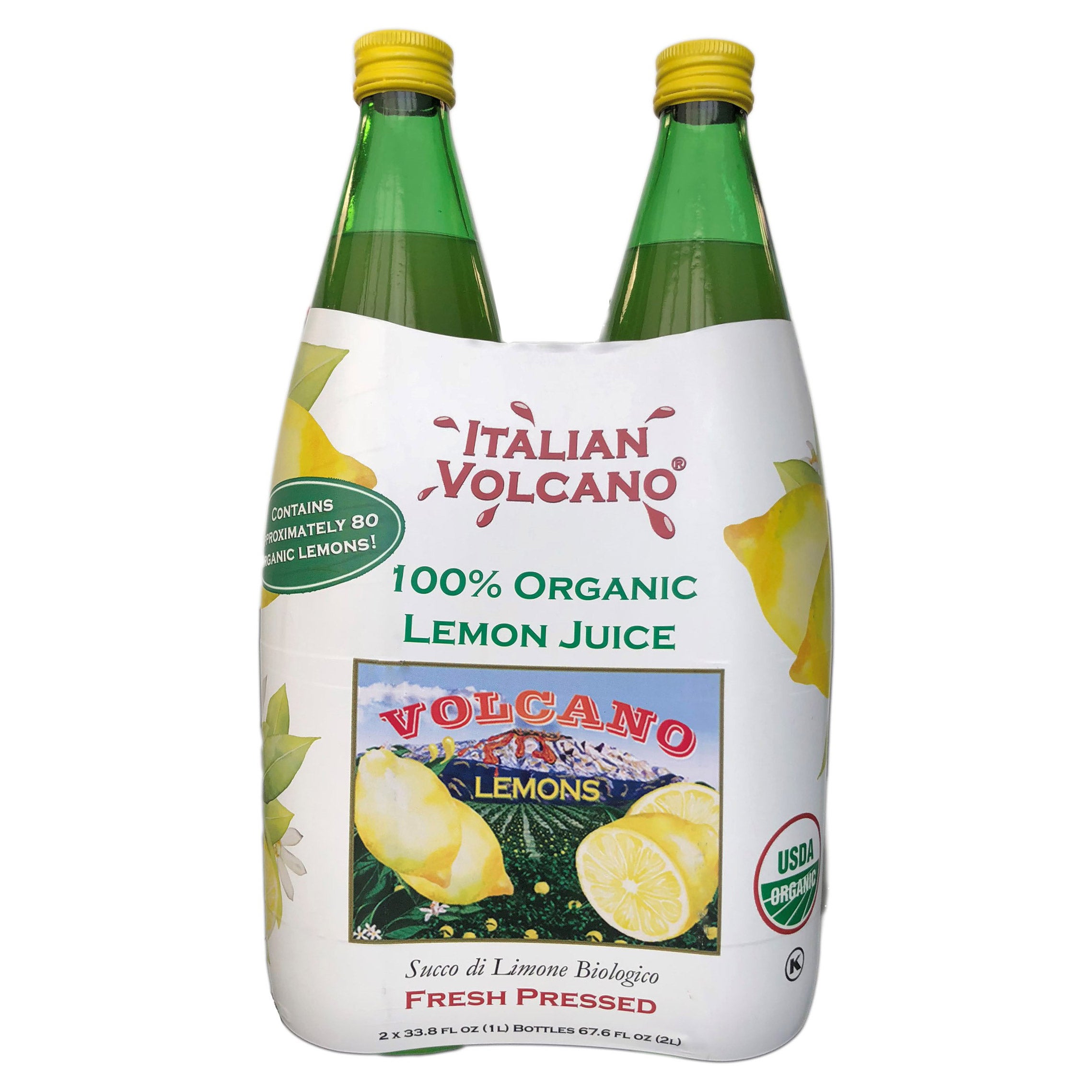 Italian Volcano Organic Lemon Juice 2/33.8 Ounce Bottles (#571542) - $8 ...
