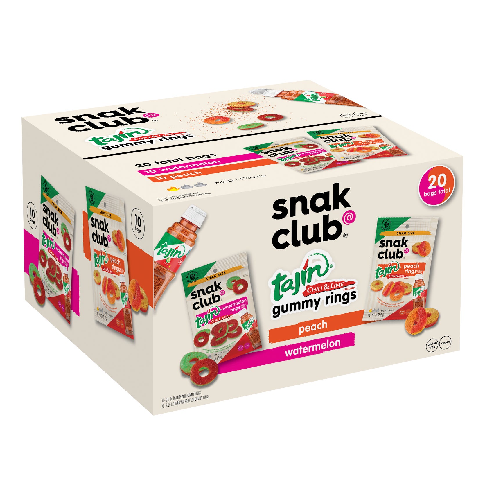 Snak Club Tajin Rings Peach/Watermelon 20 Count (#1854466) - $9.97 ...
