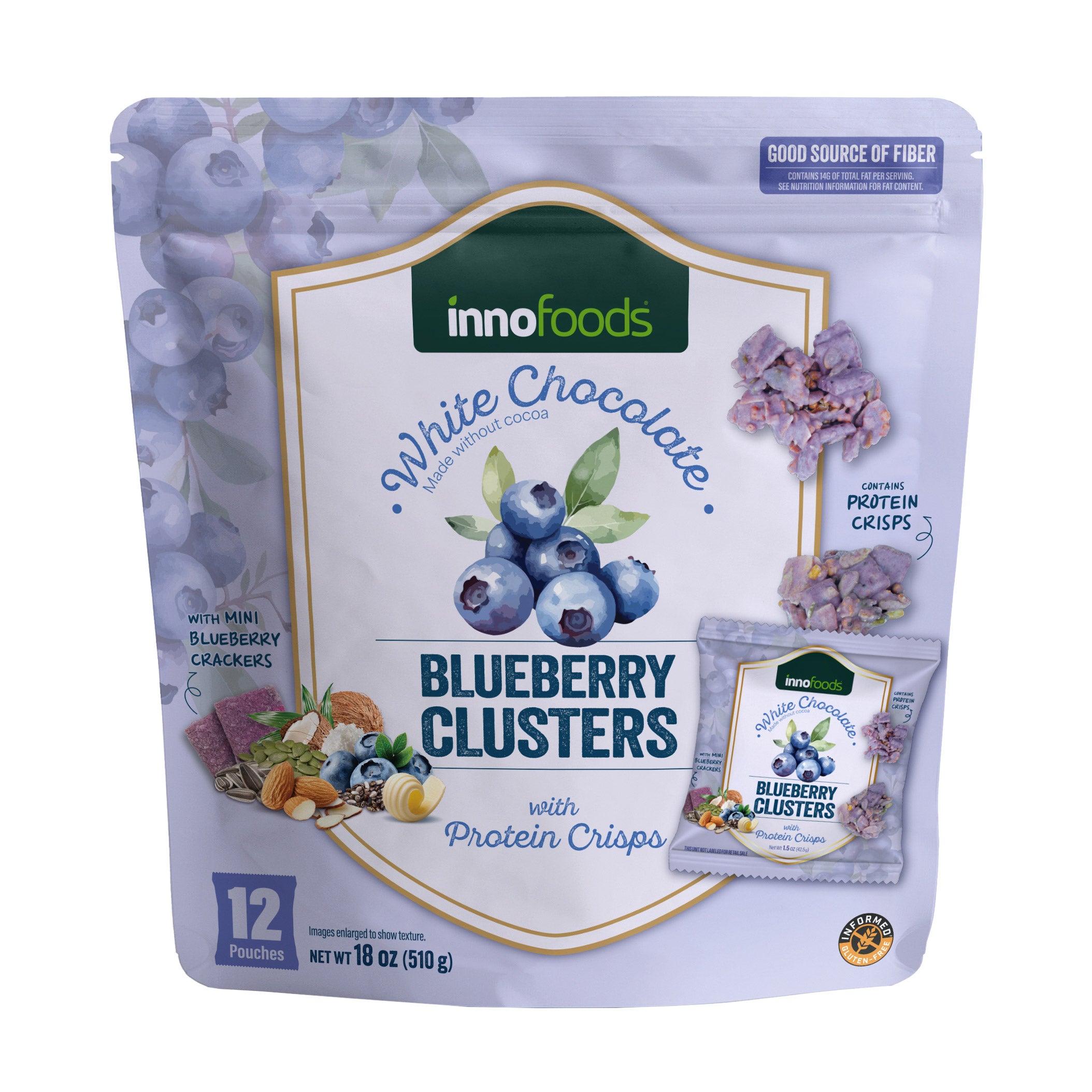 Inno Foods White Chocolate Blueberry Clusters 12/1.5 oz (#1961264) - $4 ...