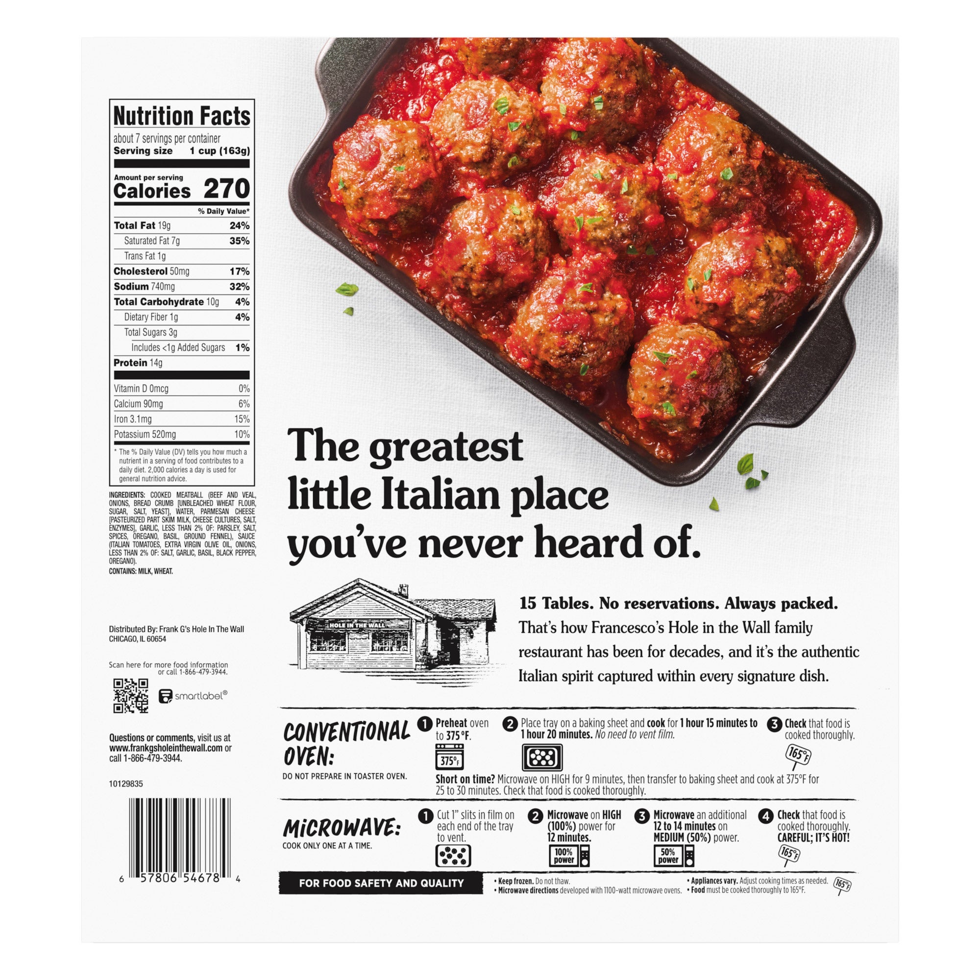 Hole in the Wall Meatball & Marinara, 40 Ounce Package - $12.99 at Costco