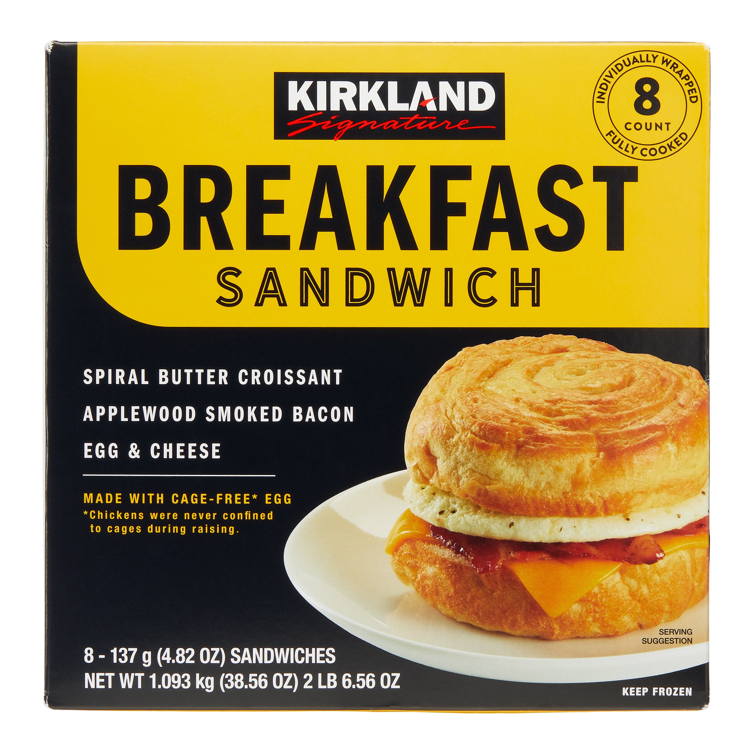 Kirkland Signature Breakfast Croissant 8 Count Box - $14.99 at Costco