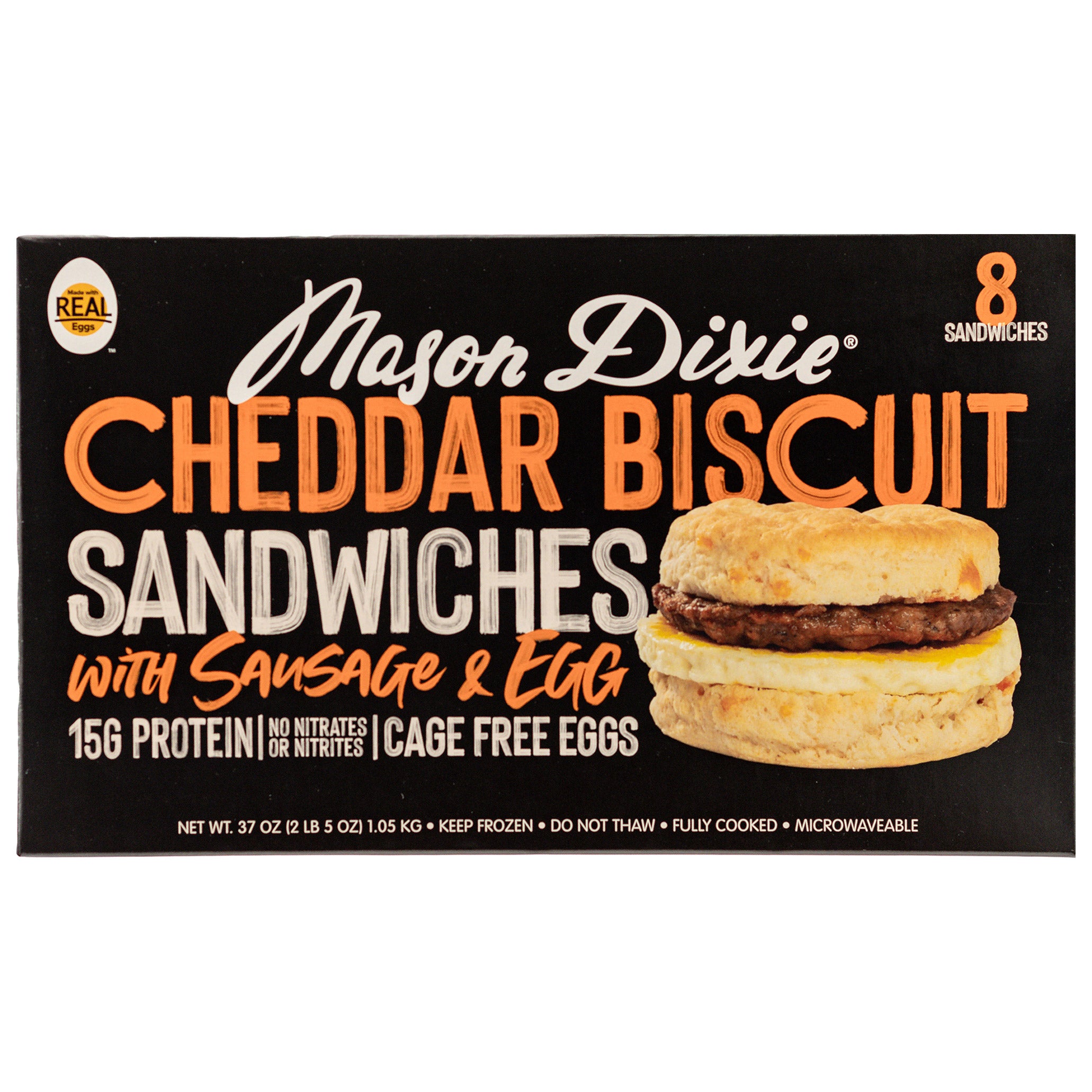 Mason Dixie Cheddar Biscuit Breakfast Sandwich, 8 Count Box (#1717239 ...