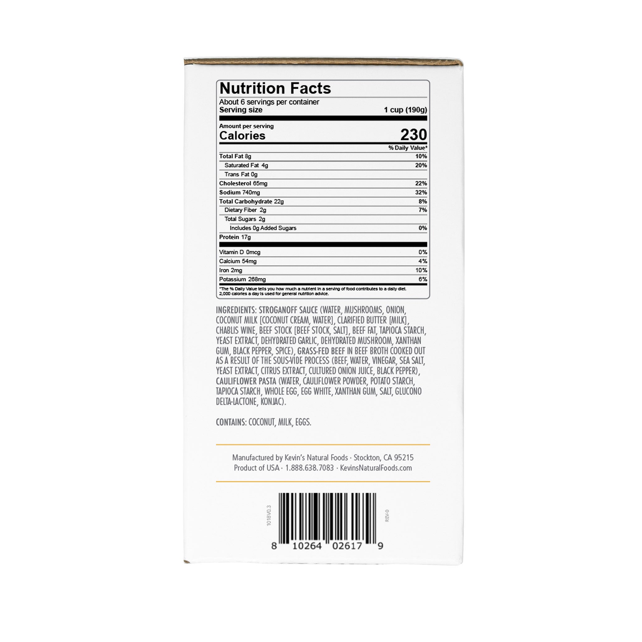 Kevin's Beef Stroganoff 40 Ounce Package - $15.99 at Costco