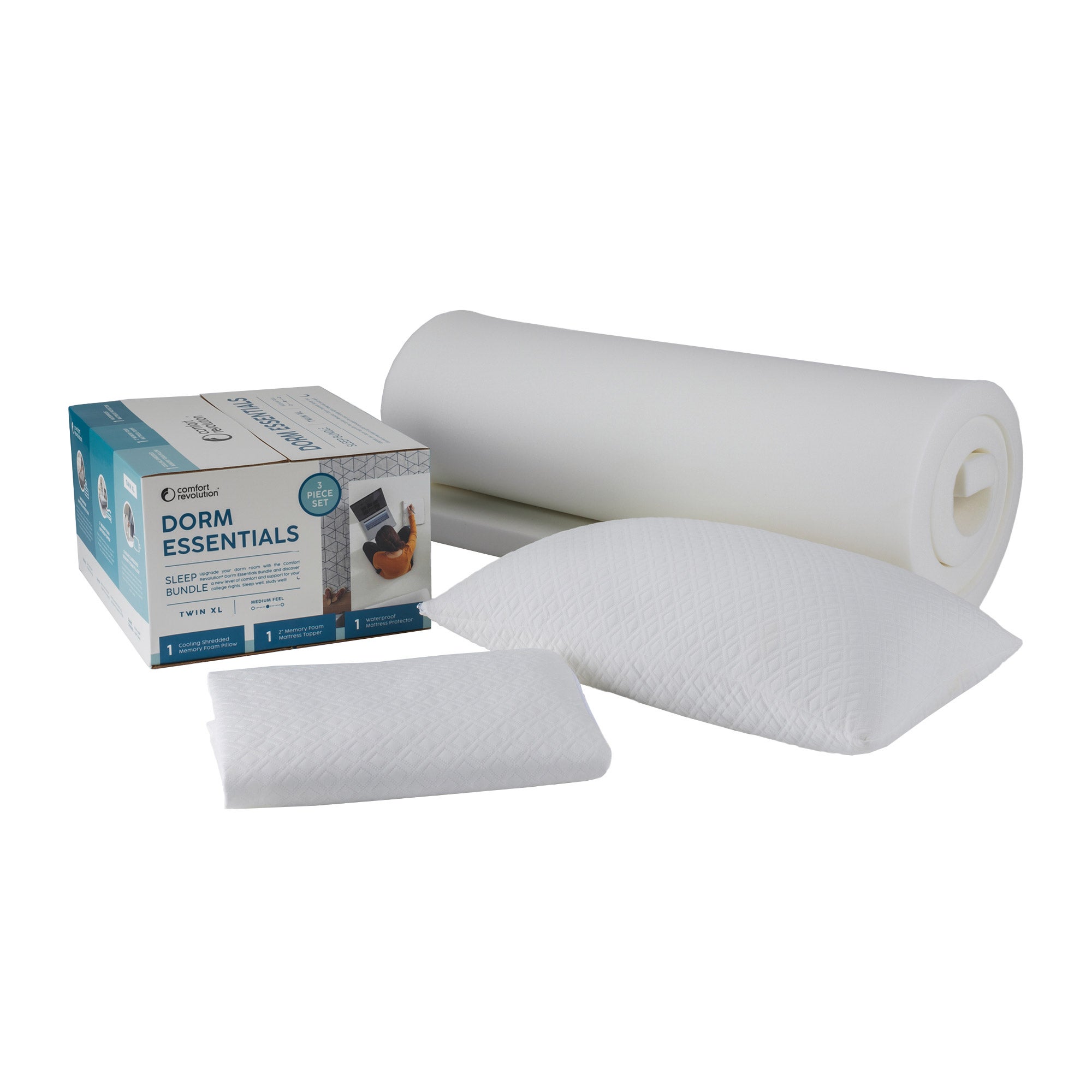 Comfort Revolution Dorm Essentials Twin XL Sleep Bundle (#1803093 ...