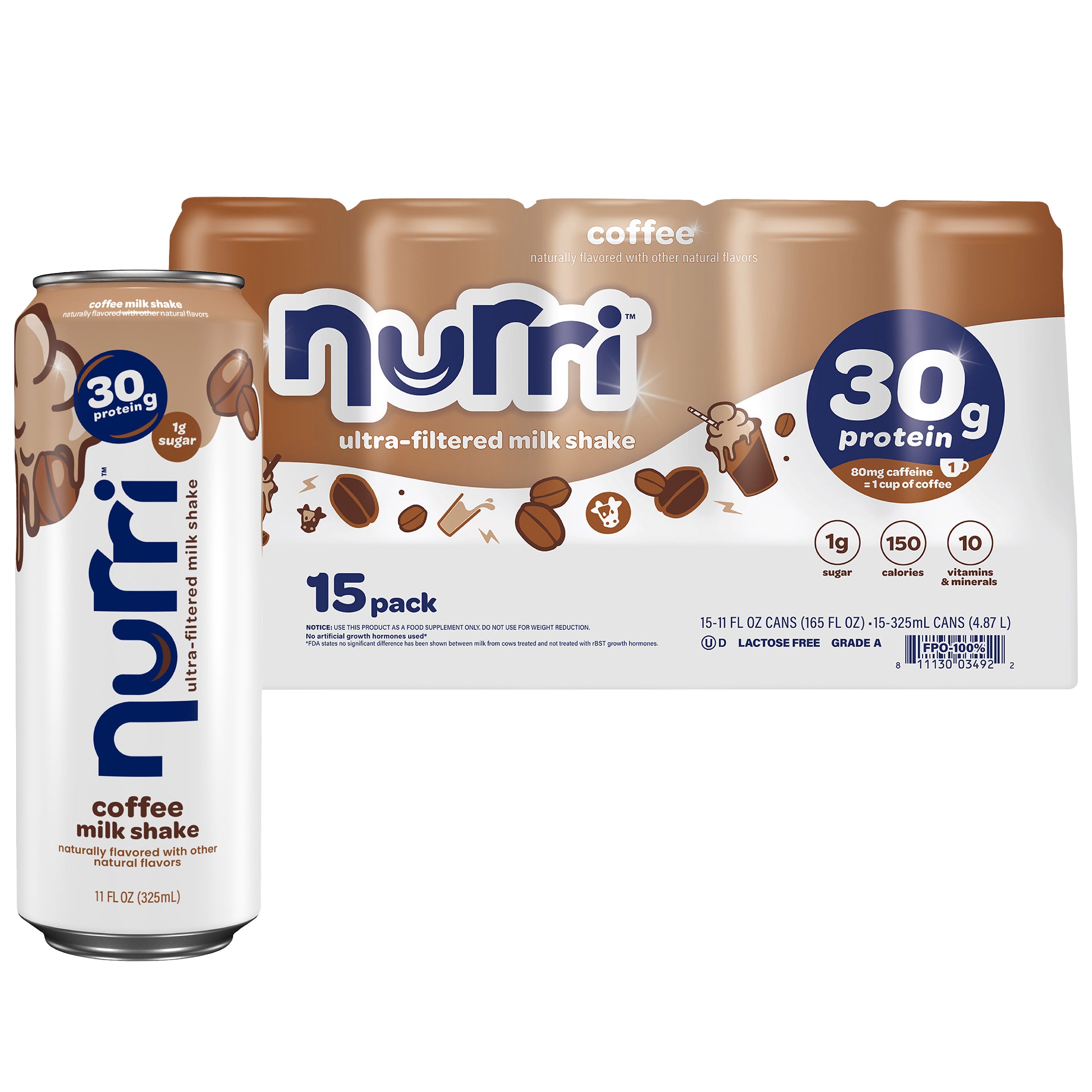 Nurri 30g Protein Shake, Coffee, 11 fl oz, 15-Pack (#2037470) - $24.99 ...
