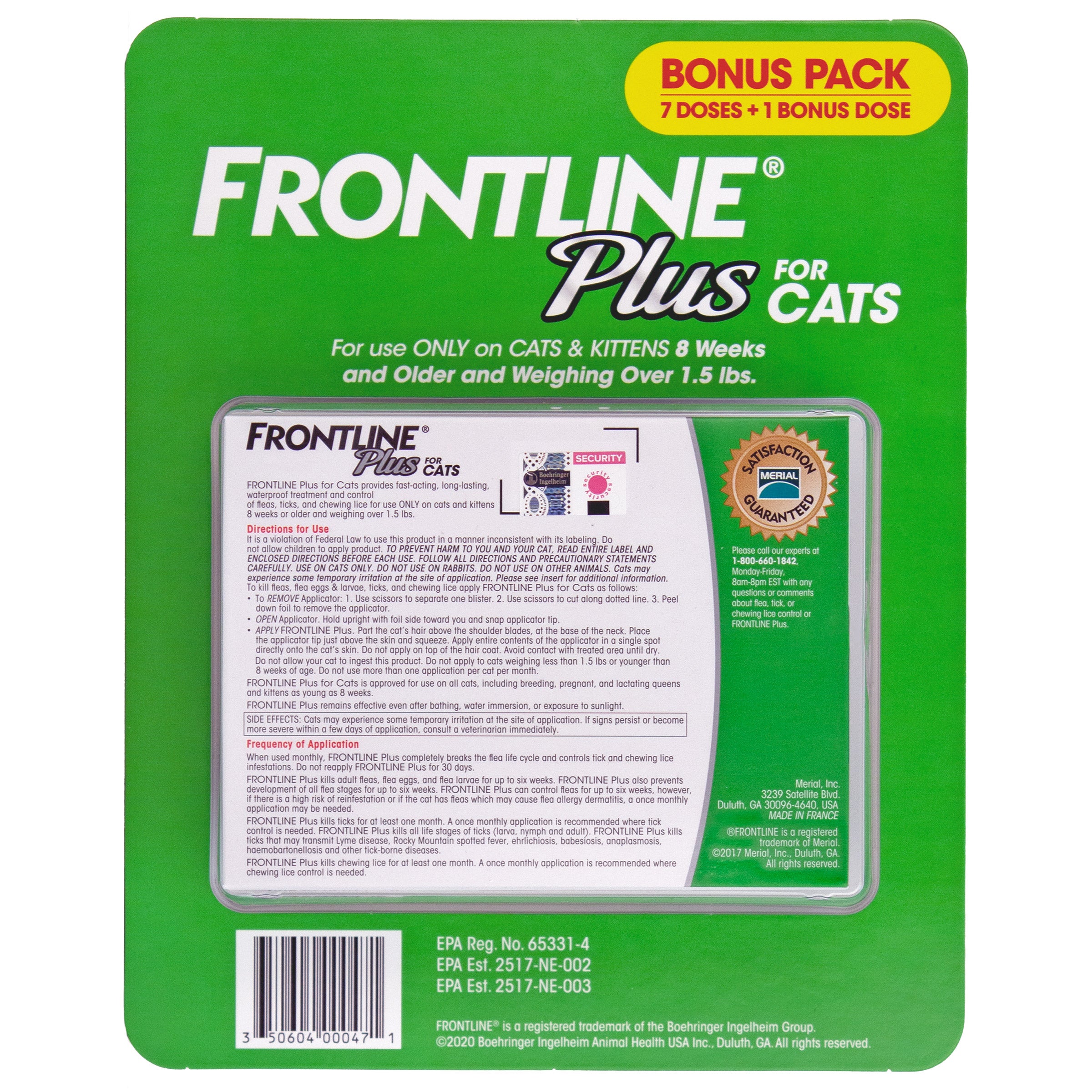 Frontline Plus Cat 8 Month Supply - $9.97 at Costco