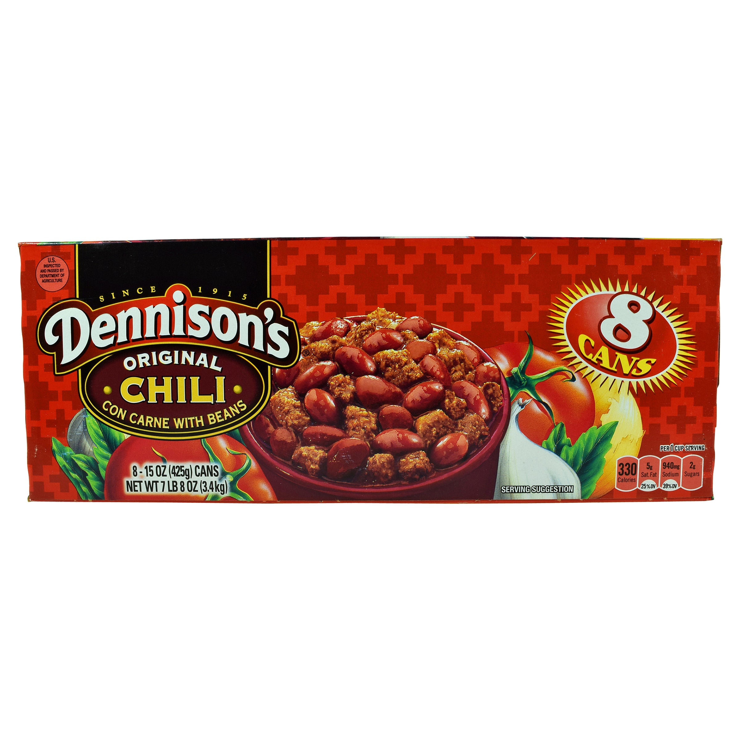 Dennison's Original Chili Con Carne with Beans, 8-Pack (15 oz. Cans ...