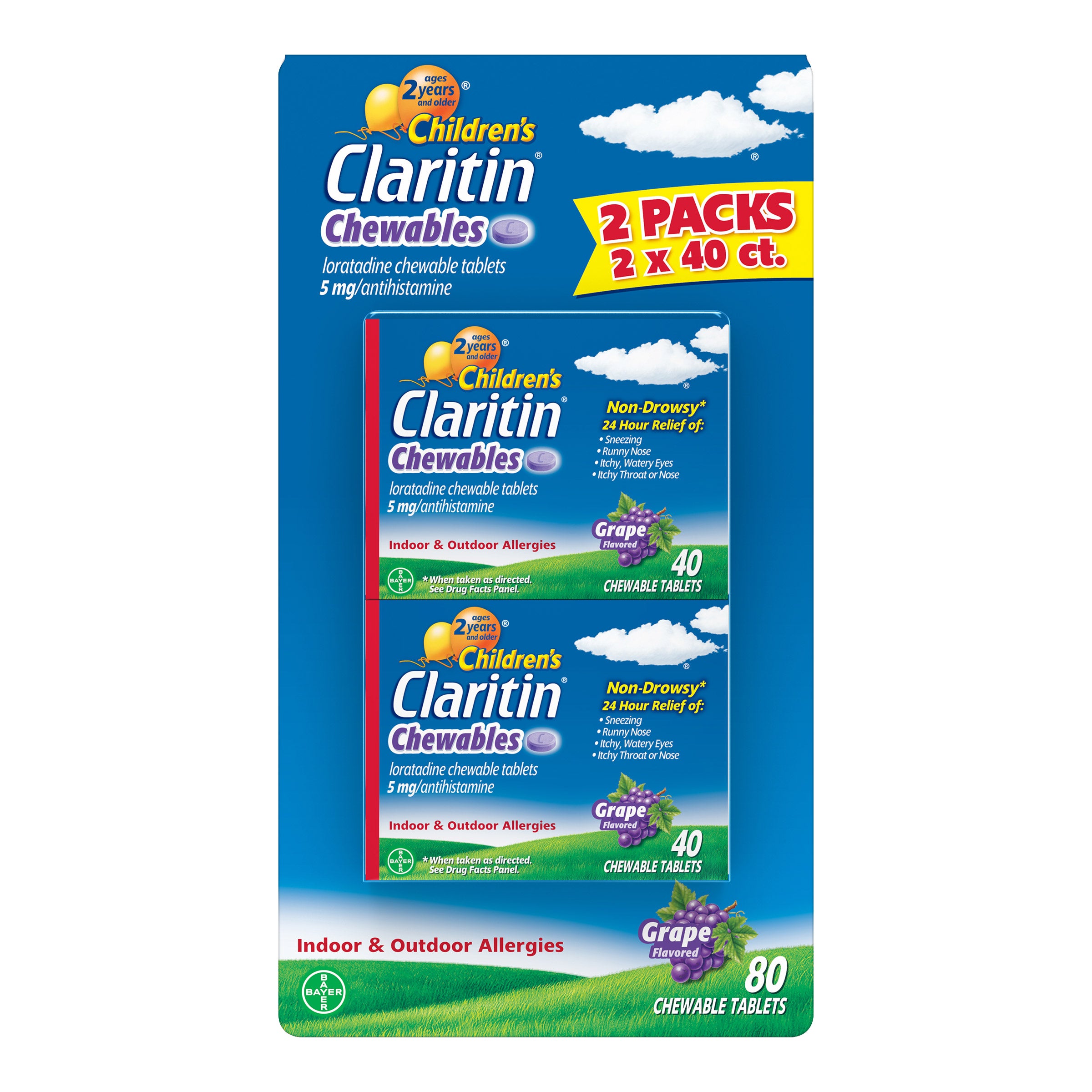 Claritin Children's Chewable Grape Tablet 80 Count (#1690594) - $34.99