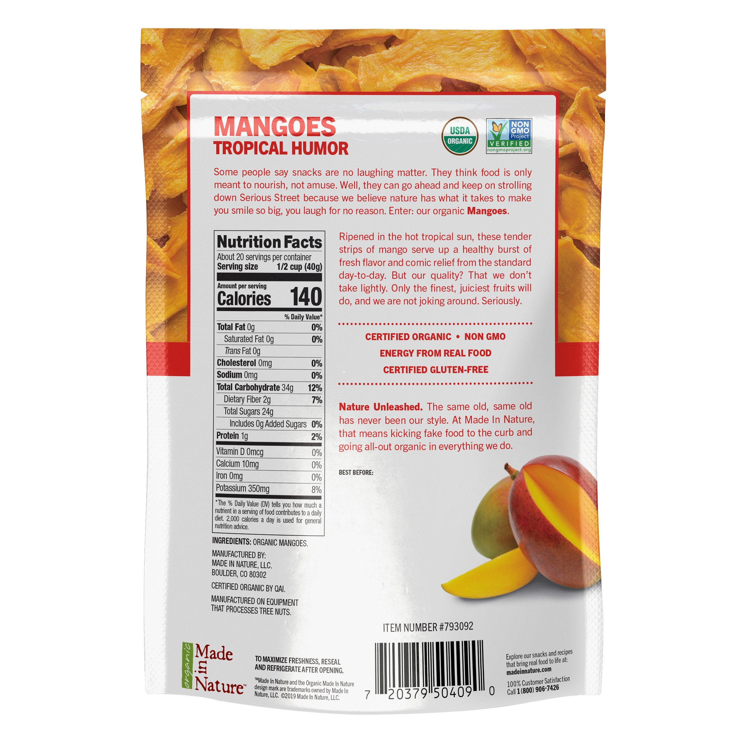 Made in Nature Organic Dried Mango 28 Ounce Bag - $14.49 at Costco