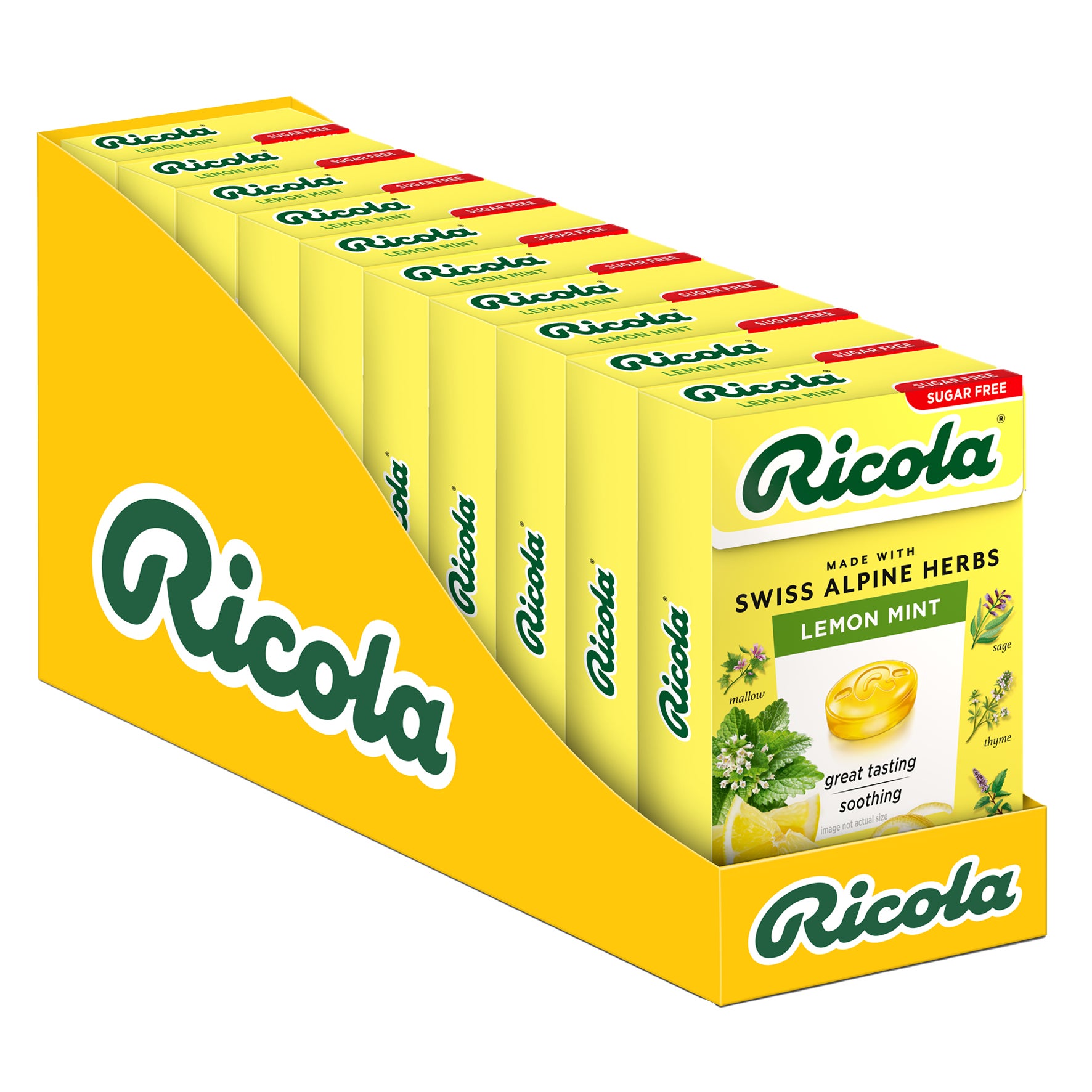 Ricola Sugar Free Lemon Mint 10 Boxes, 18 Drops Per Box - $17.99 at Costco