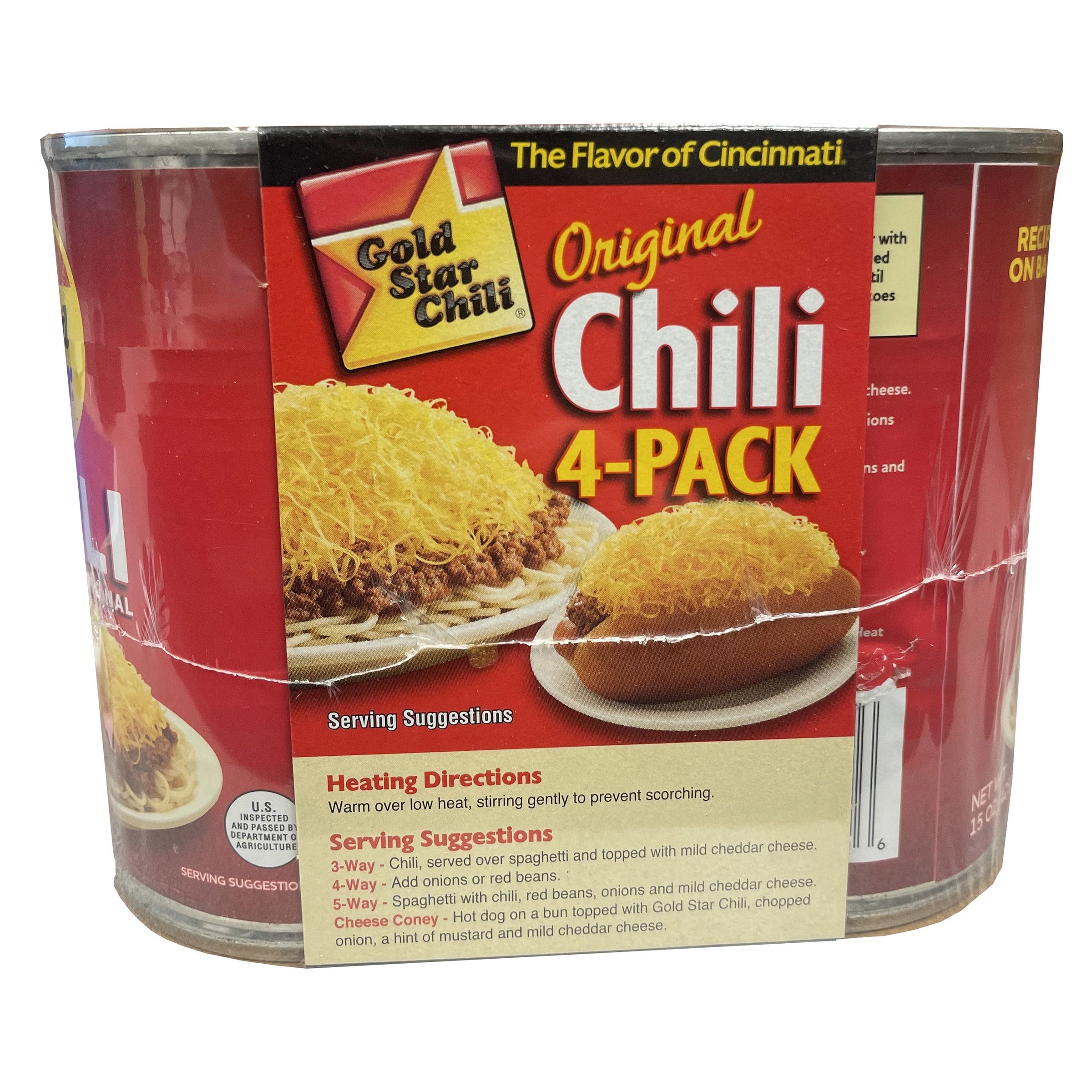 Gold Star Chili Original Chili, 4 / 15 Ounce Cans (#1727841) - $17.39