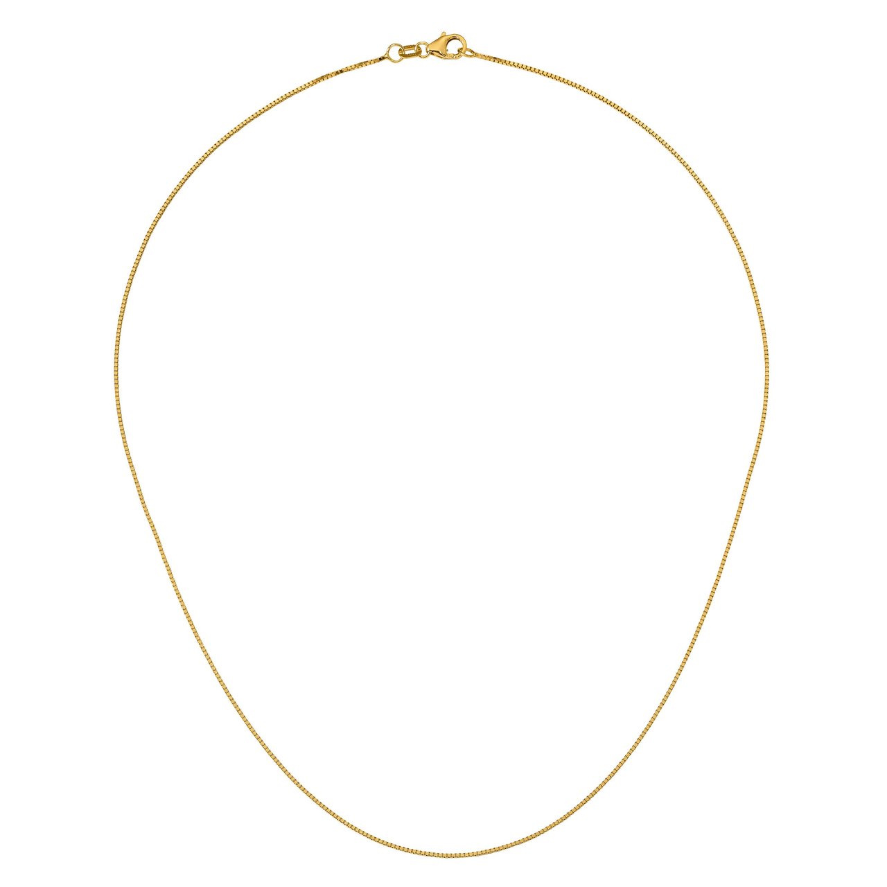 14KT Yellow Gold Diamond Cut 18" Round Box Chain (#1205517) - $249.99