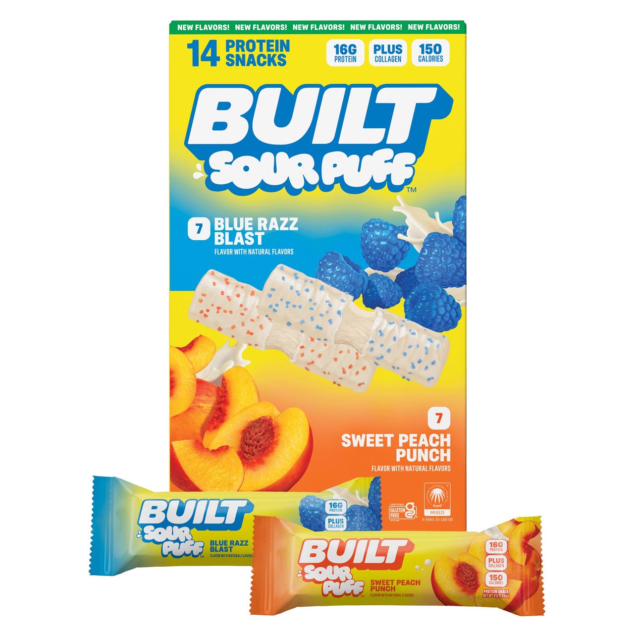 BUILT Sour Puff Variety Pack, 14 Count / 1.45 oz (#4943119) - $9.97 ...