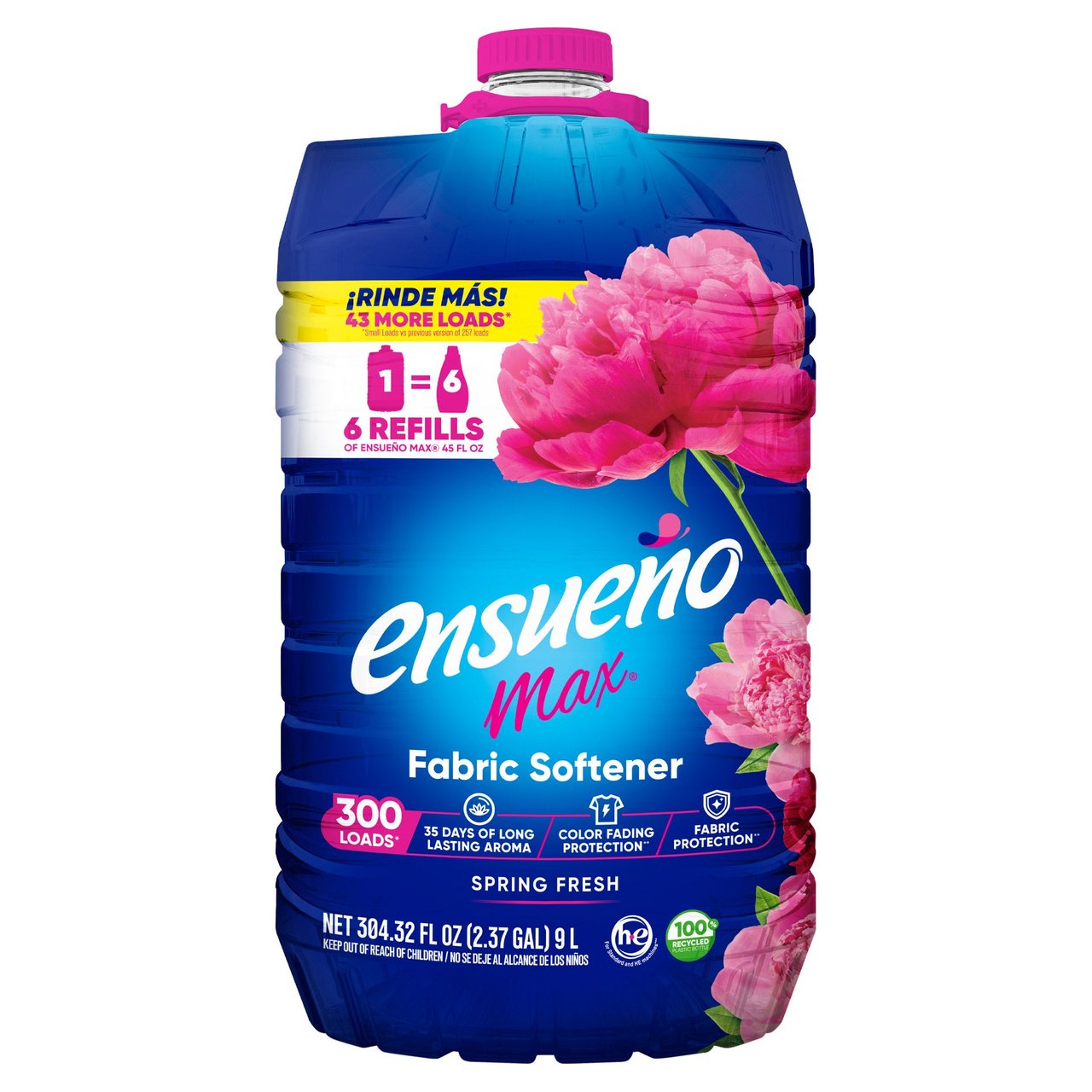 Ensueño Max Fabric Softener, Spring Fresh, 304 fl oz, 300 Loads ...
