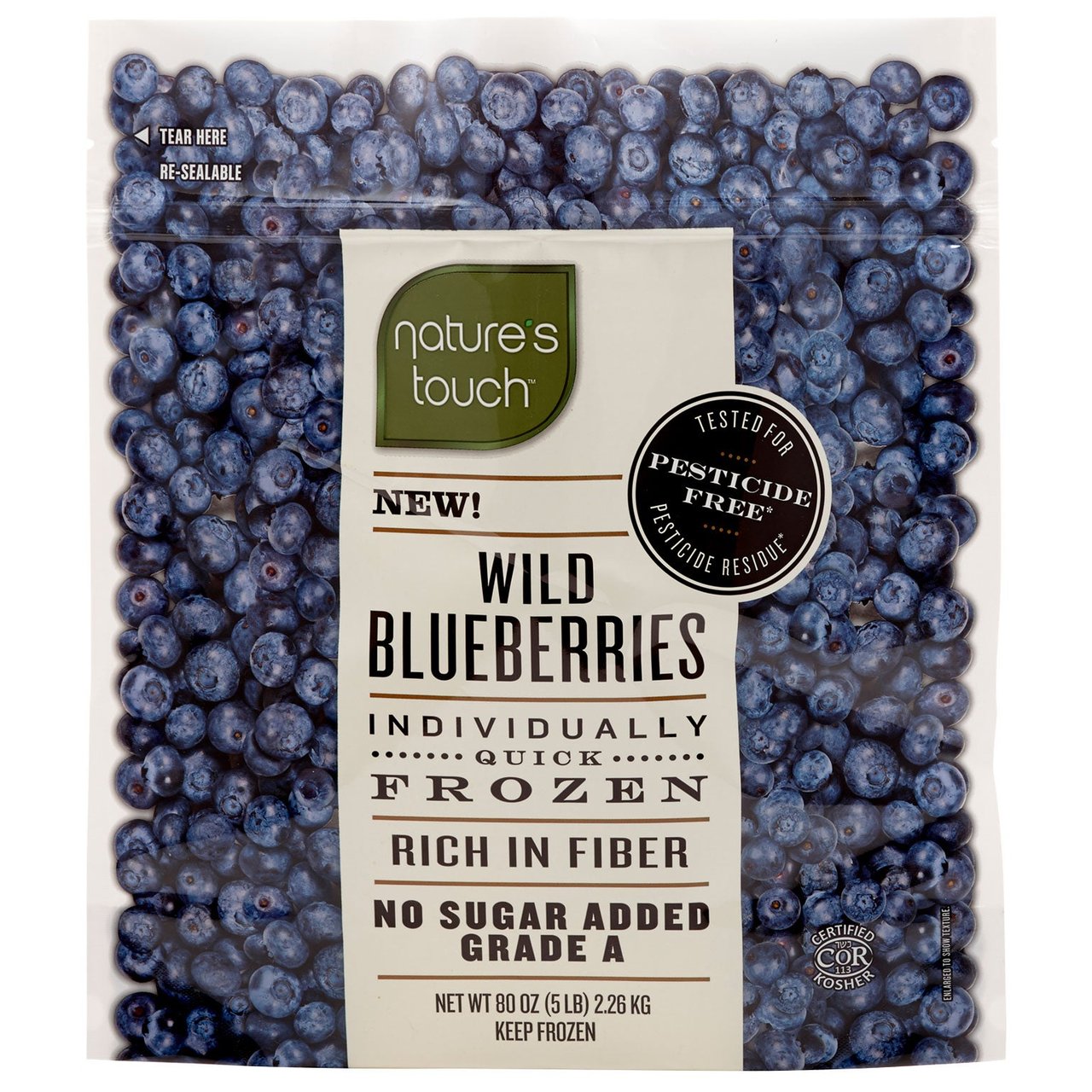 Nature's Touch Pesticide Free Wild Blueberries 5 lbs (#1053870) - $11.99