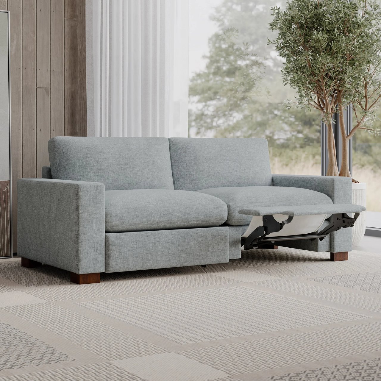 Henredon Skye Fabric Sofa with Power Footrest (#1783240) - $999.99