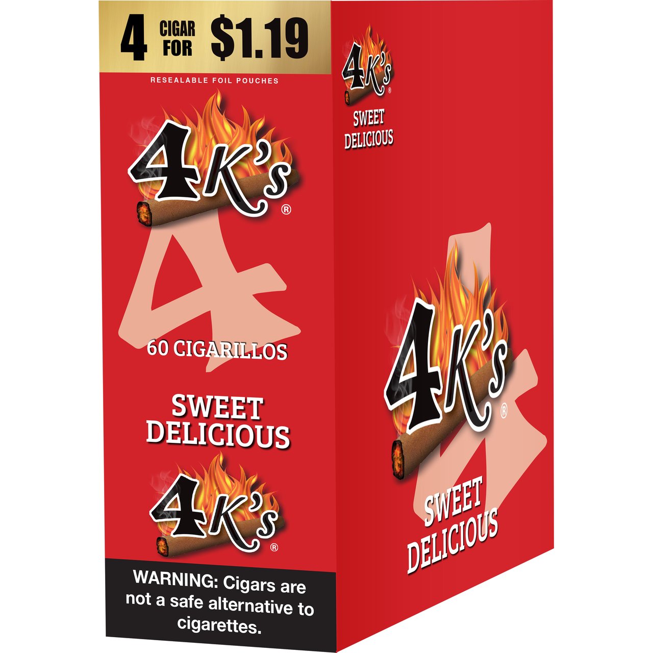 4K's Sweet Delicious Cigarillos, 15 Pouches of 4 (#1800016) - $10.59 ...