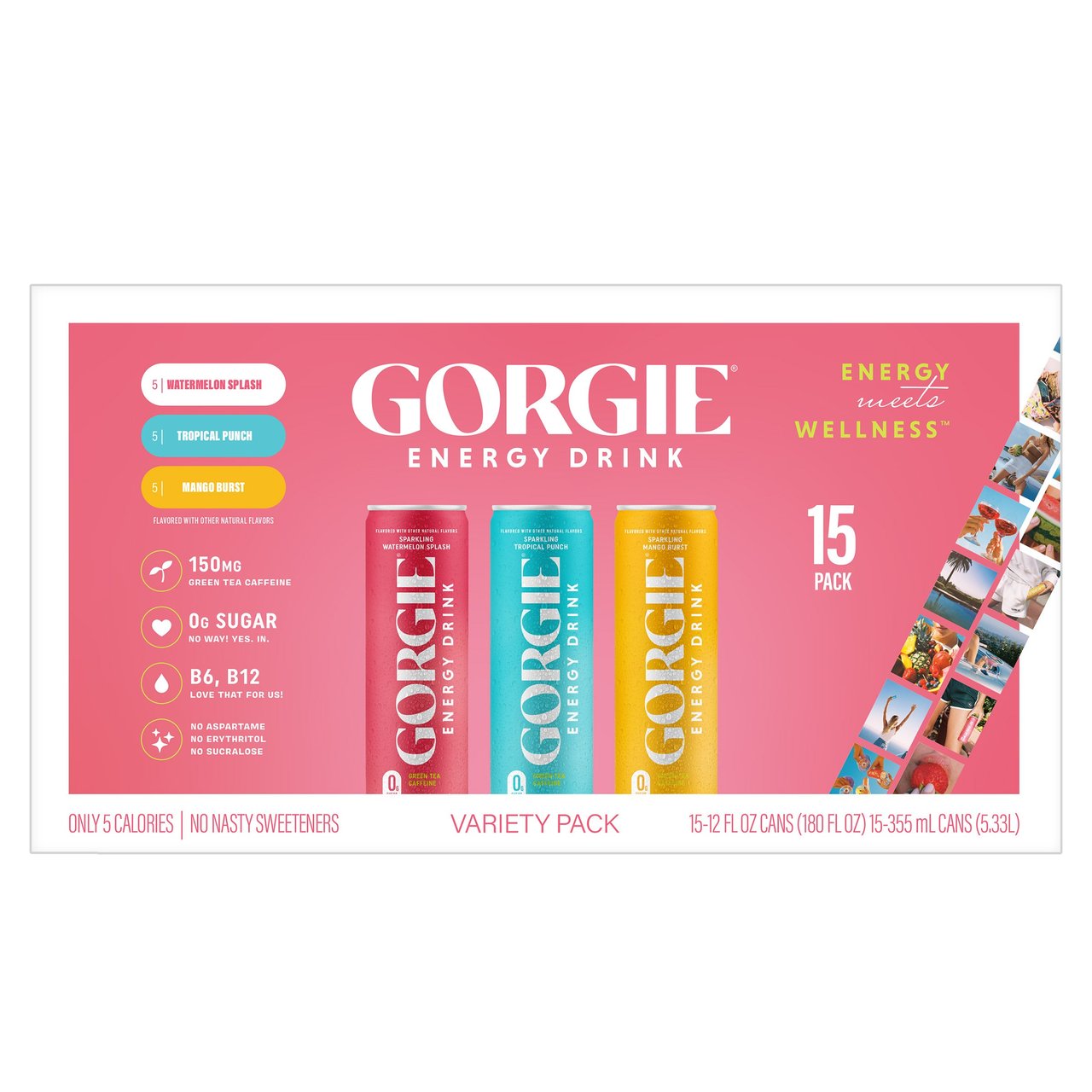 GORGIE Energy Drink Variety Pack, 15 x 12 oz (#2026730) - $10.72 (down ...