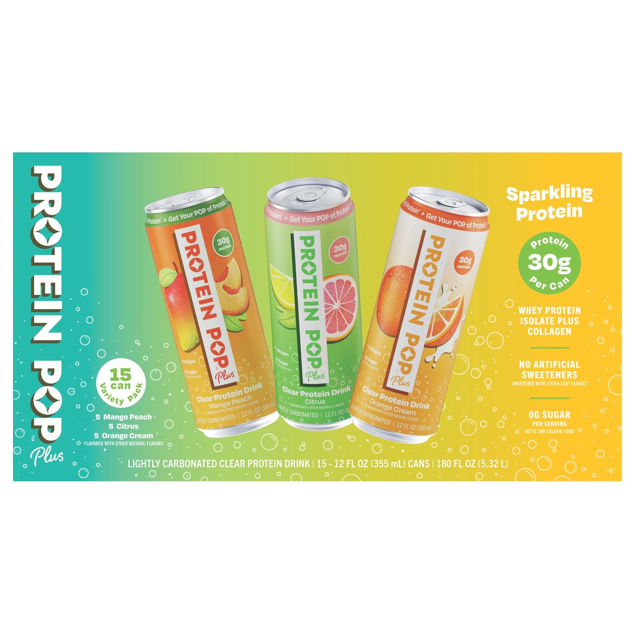 Protein Pop Plus 30g Protein, 12 fl oz, 15-Pack (#1999816) - $28.49 ...