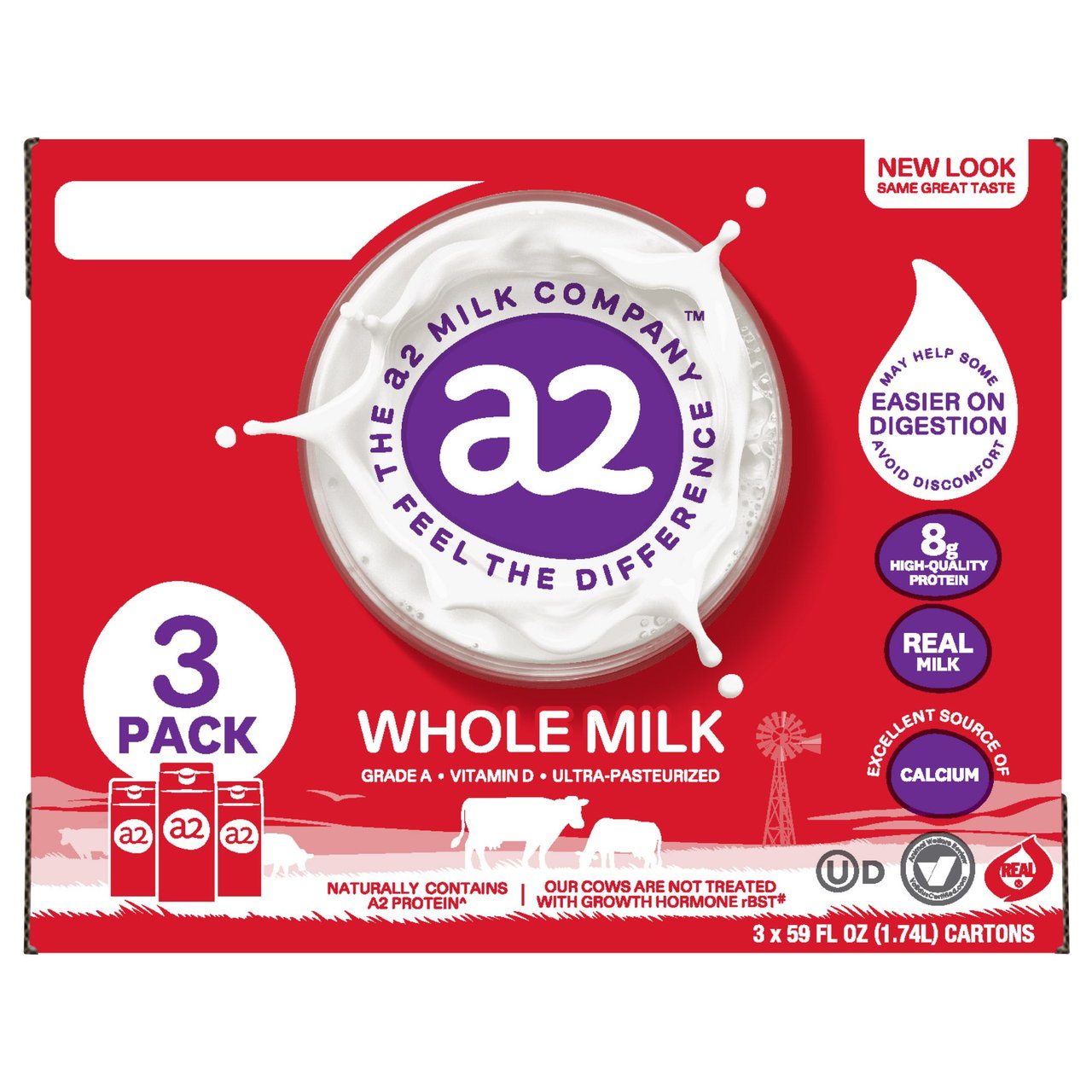a2 Whole Milk 3/59 Ounce Cartons (#1262178) - $10.99 (down from $11.49)