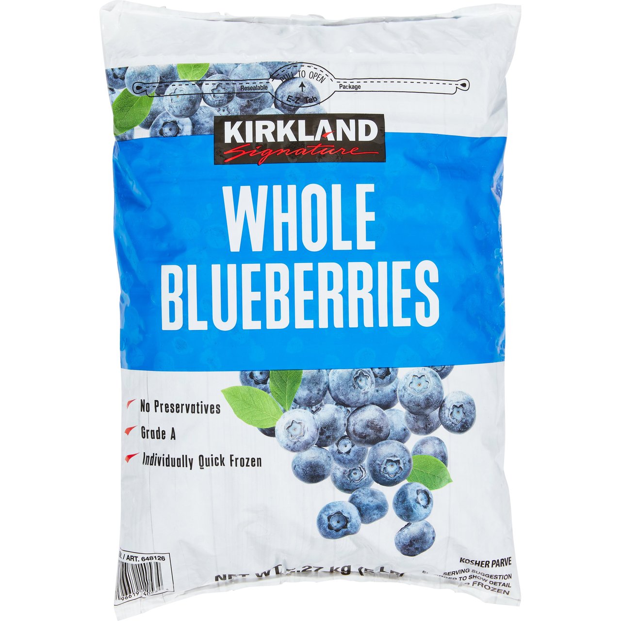 Kirkland Signature Blueberries, 5 lb (#648126) - $11.99 (down from $12.79)