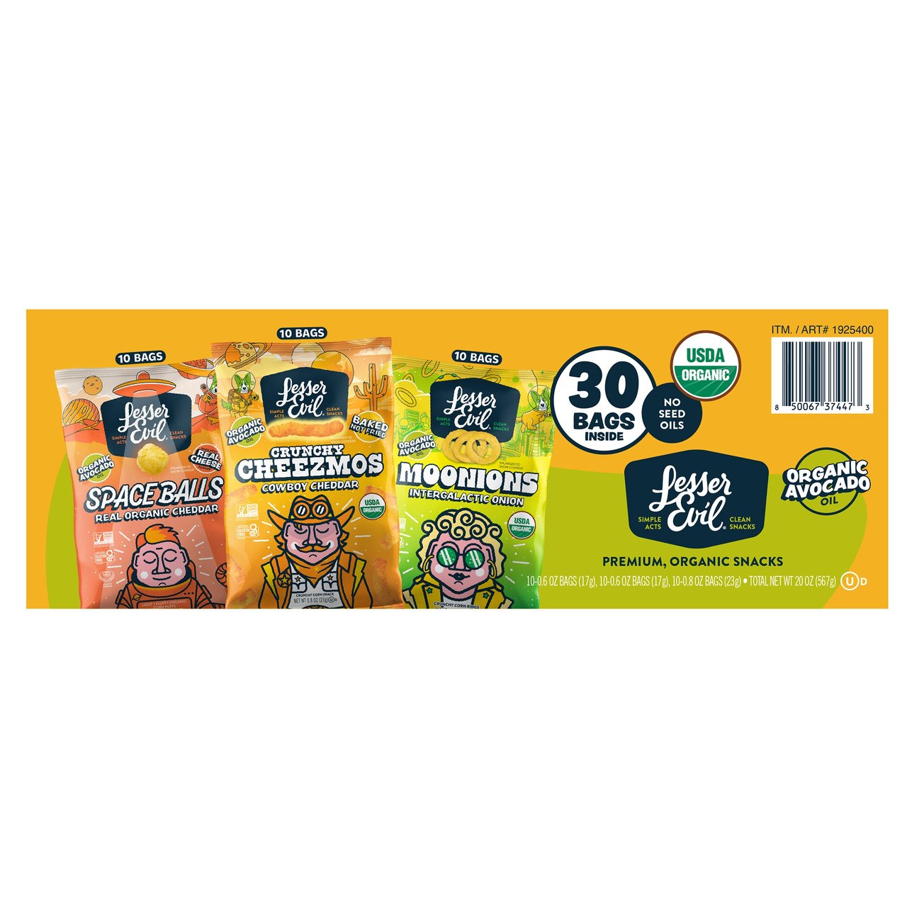 LesserEvil Organic Avocado Oil Snack Box, 30 CT (#1925400) - $16.49 ...