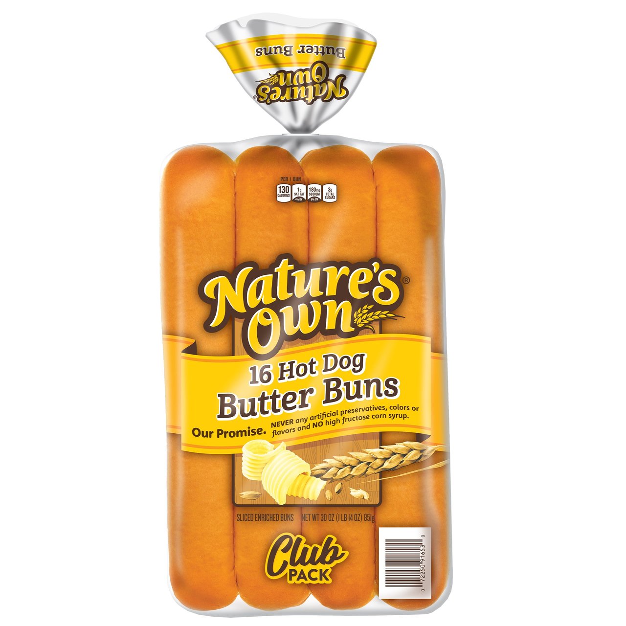 Nature's Own Butter Hot Dog Buns, 16 CT / 32 oz - $4.39 at Costco