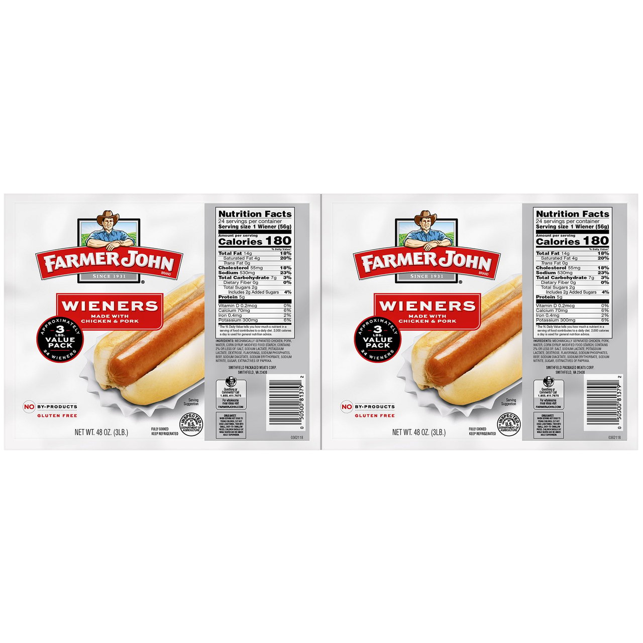 Farmer John Hot Dogs 2/3 lb (#1726024) - $11.99 (down from $12.59)