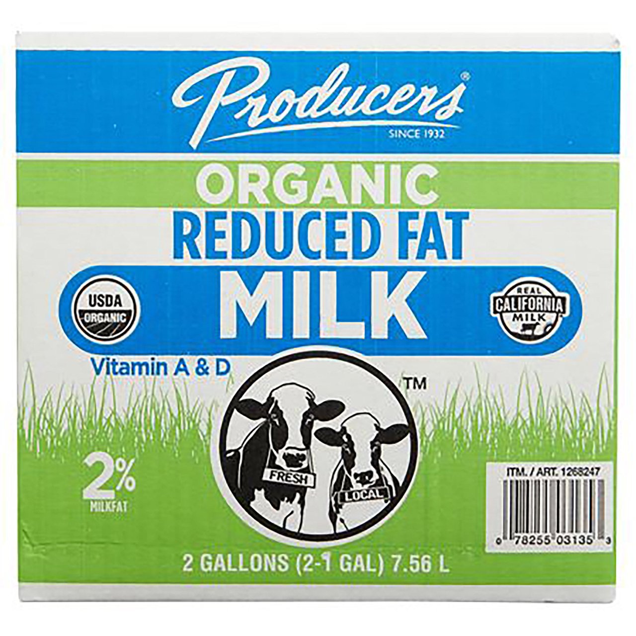 Organic Producers Reduced Fat 2% Milk 2 Pack 1 Gallon Each (#1268247 ...