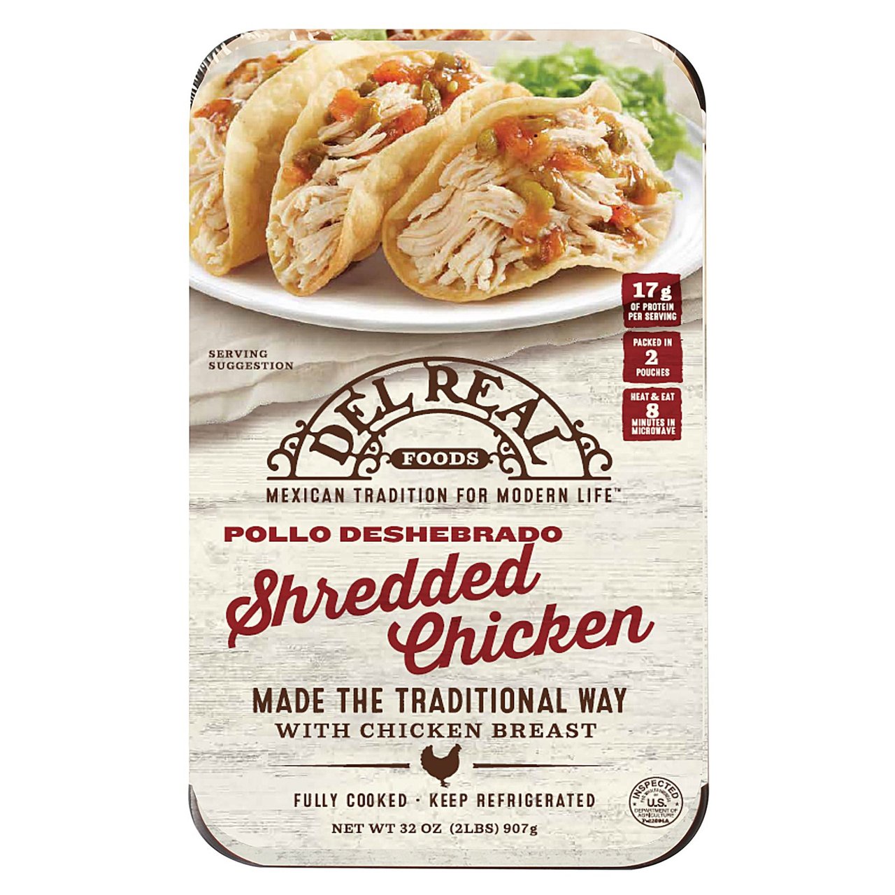 Del Real Shredded Chicken Breast 32 oz (#340050) - $13.99