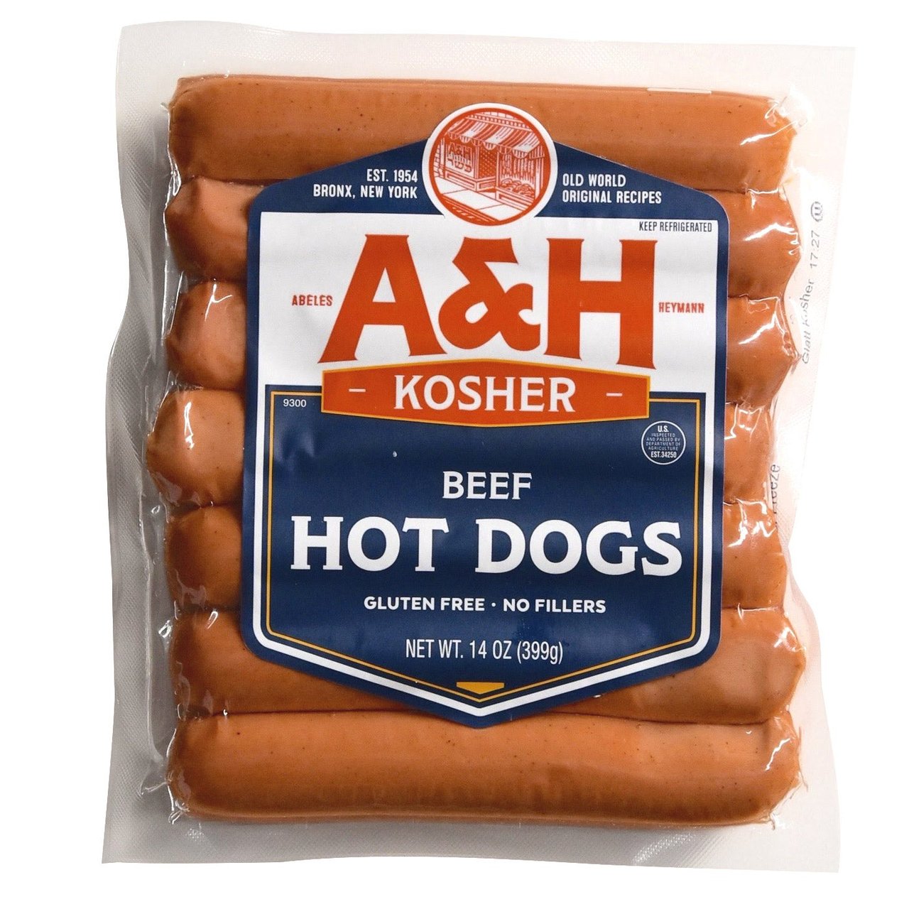 Abeles & Heymann Beef Hot Dogs, 4/14 Ounce Packages (#1146083) - $24.99