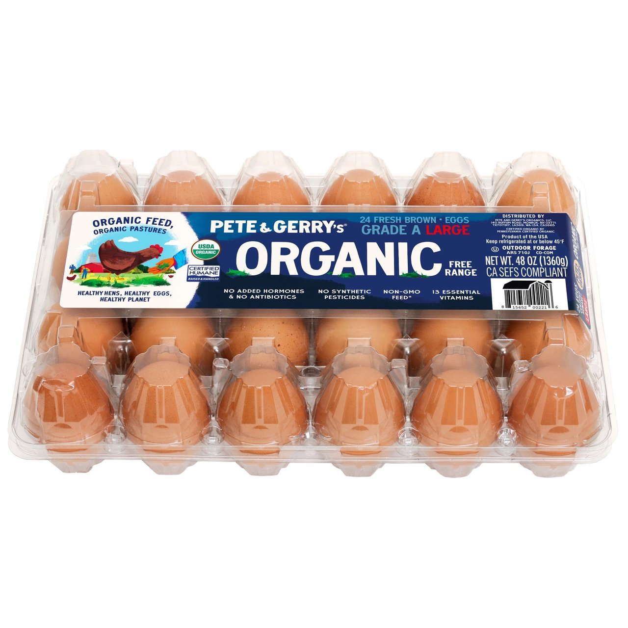 Pete and Gerry's Organic Free Range Eggs USDA Grade A 24 CT (#2017875 ...