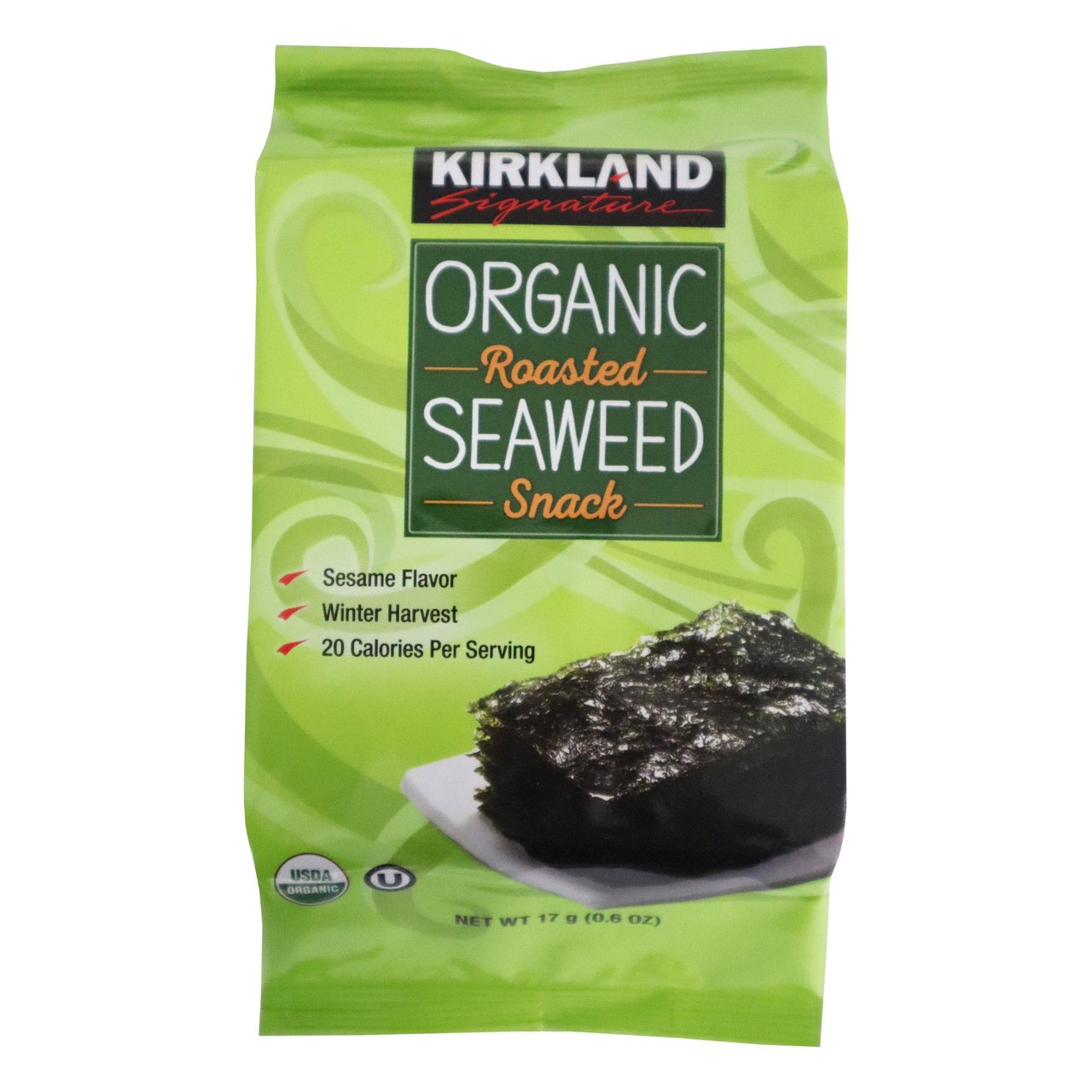 Kirkland Signature Organic Roasted Seaweed, 10 x 0.6 oz (#1098502) - $11.99
