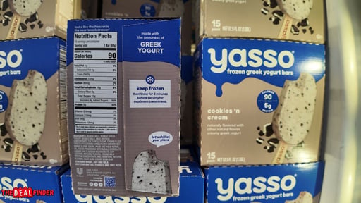 Yasso Greek Yogurt Bar Cookies and Cream 15 Count 52.5 oz (#1114874 ...